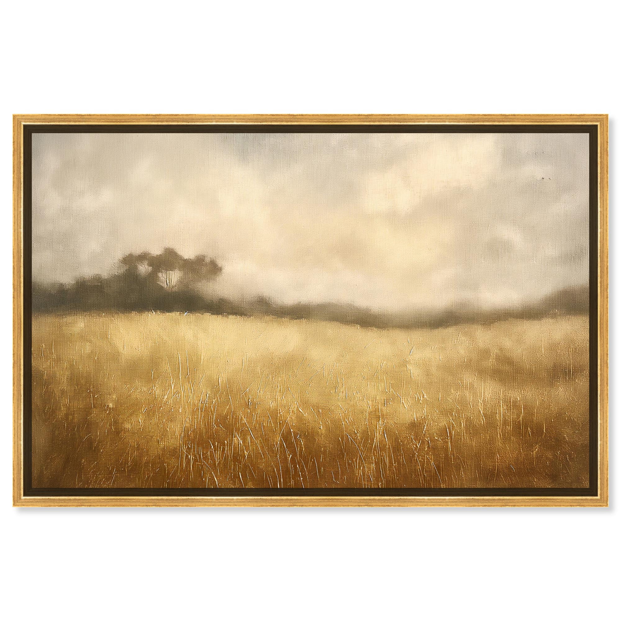 Sunset Turf I Canvas Rustic Farmhouse Art by Art Remedy, Gold Frame, 54 ...