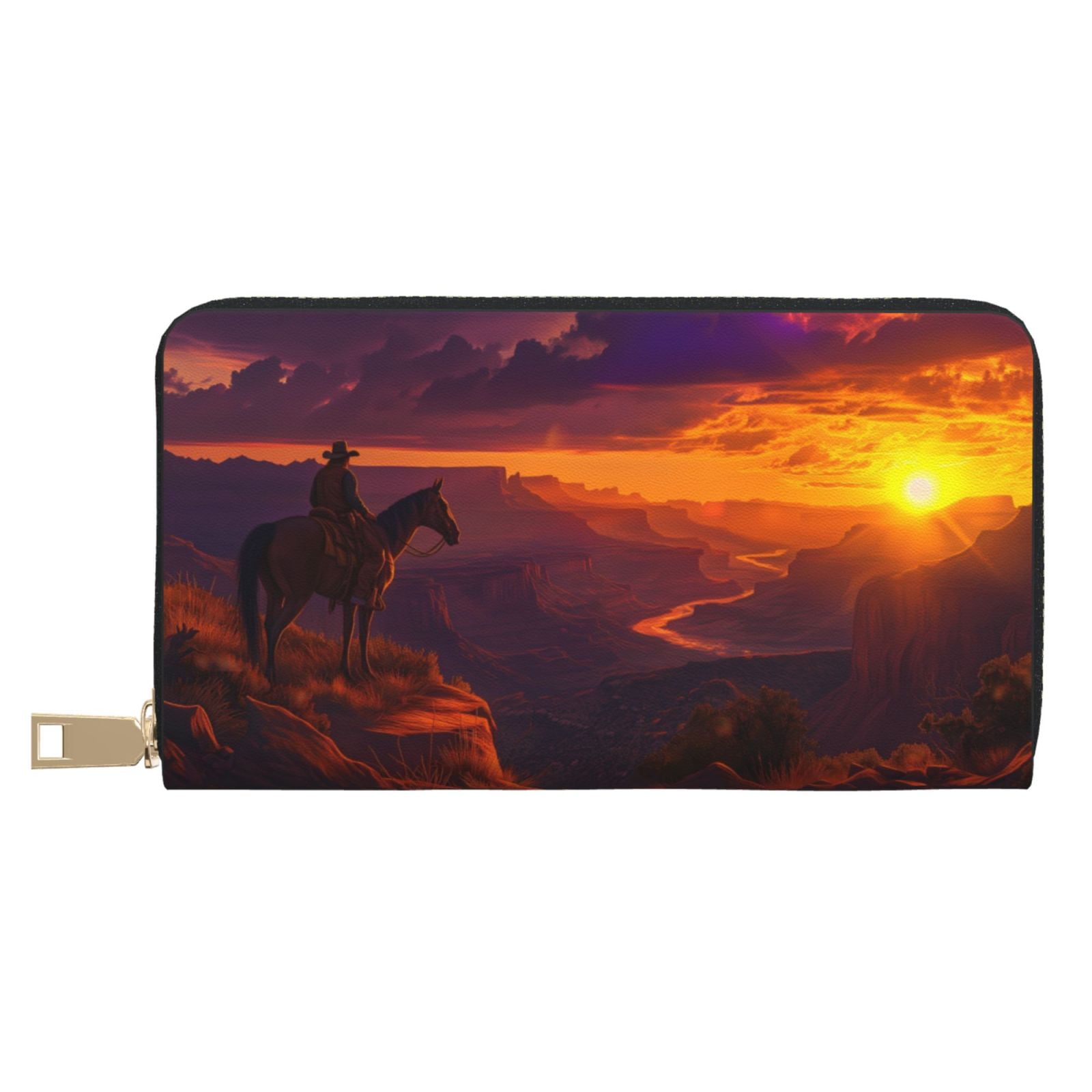 Sunset Valley Western Cowboy Wallet Women, Leather Bifold Multi Card ...