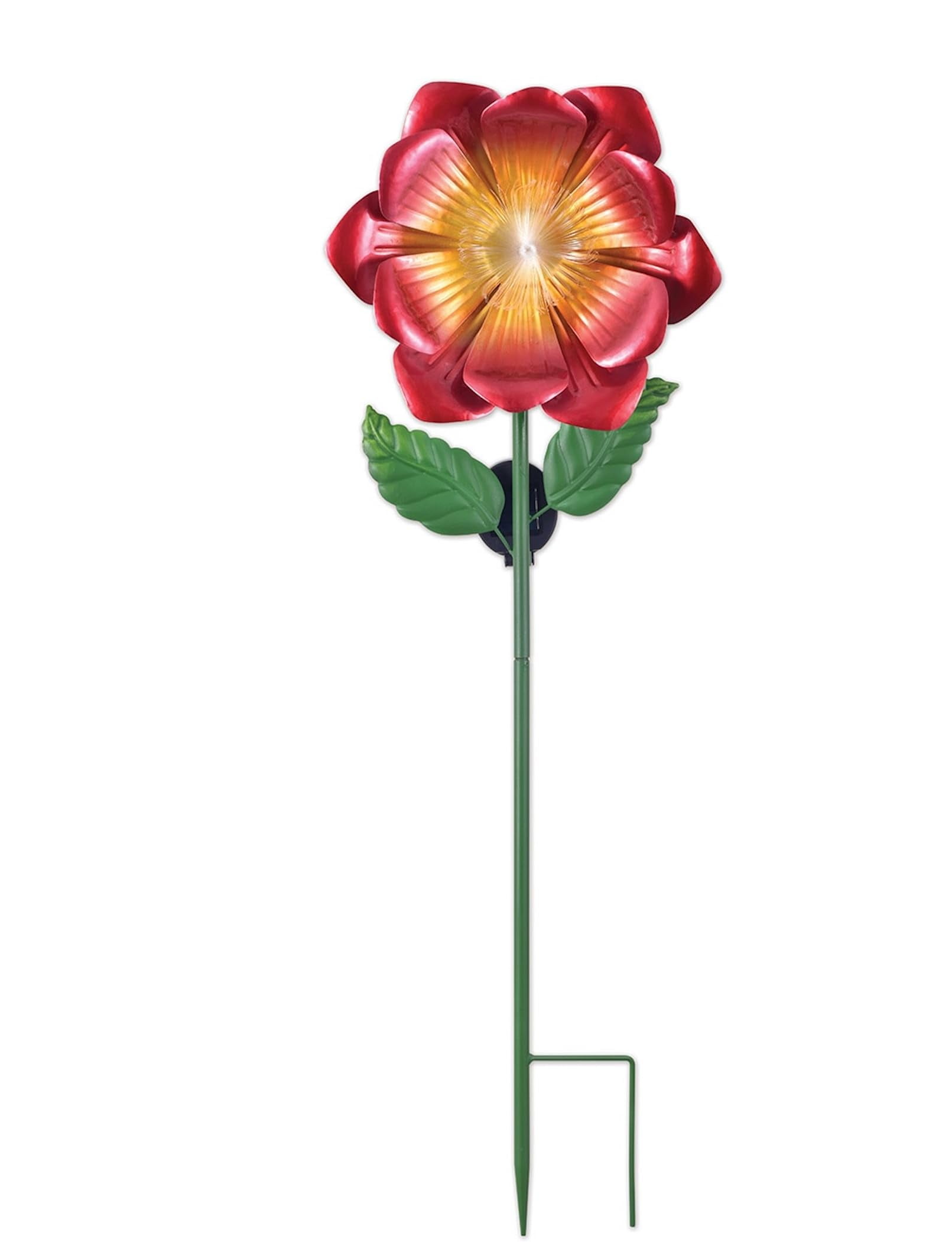 Sunset Vista Design Solar Garden Stakes - Fiber Optic Poppy Decorative ...