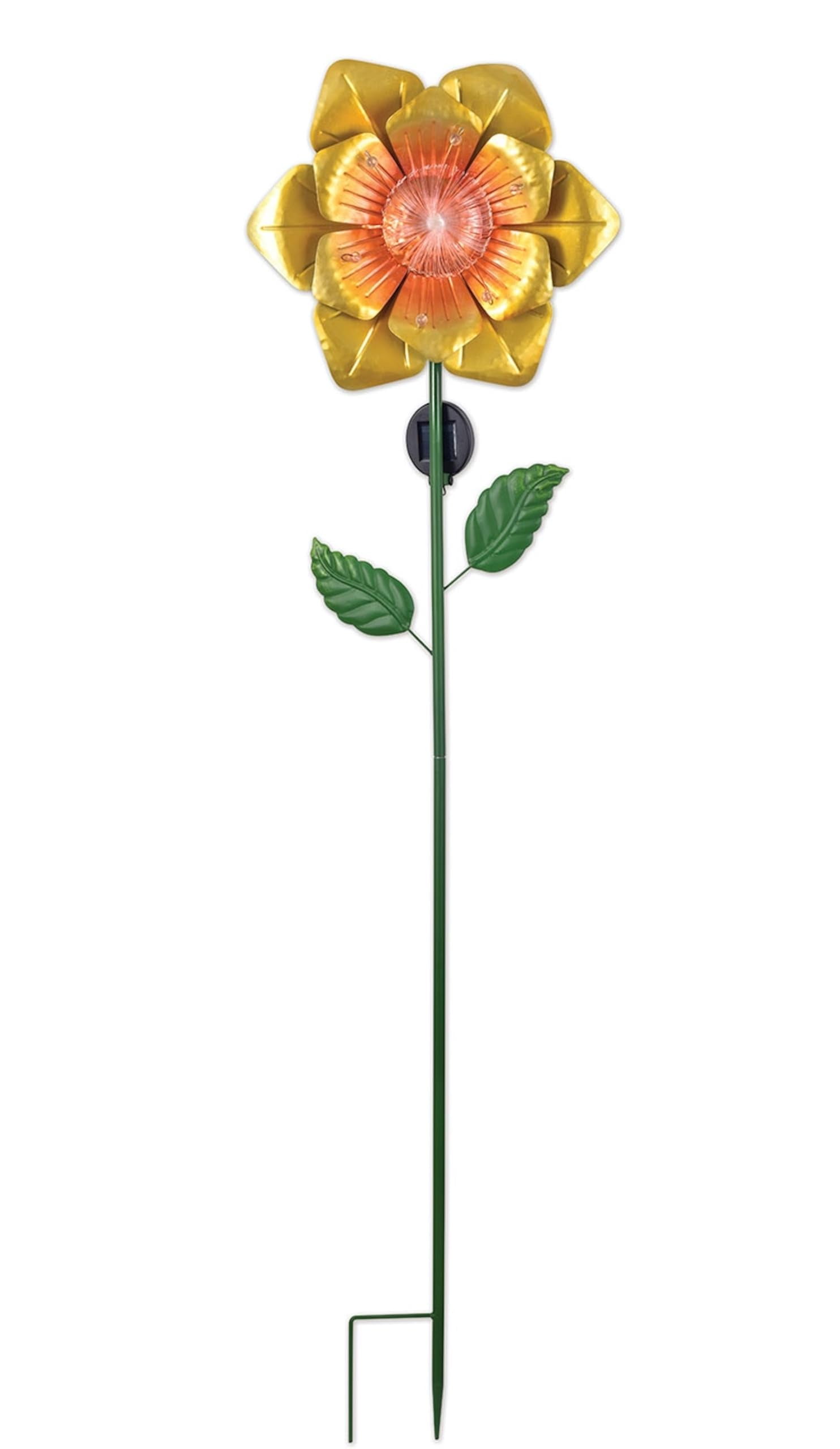 Sunset Vista Design Solar Garden Stakes - Fiber Optic Poppy Decorative ...