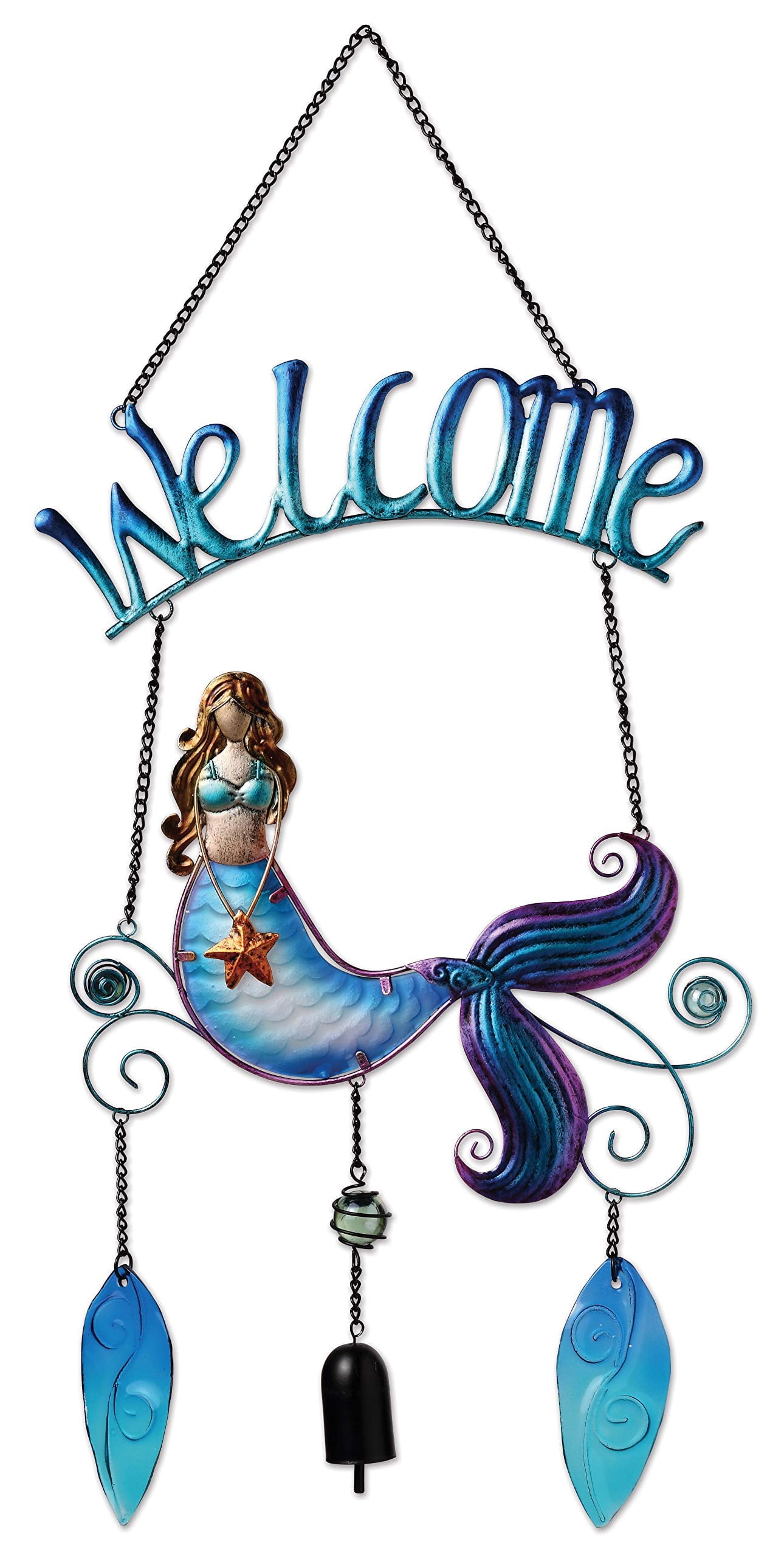 Sunset Vista Designs 92248 Metal and Glass Decorative Welcome Sign ...