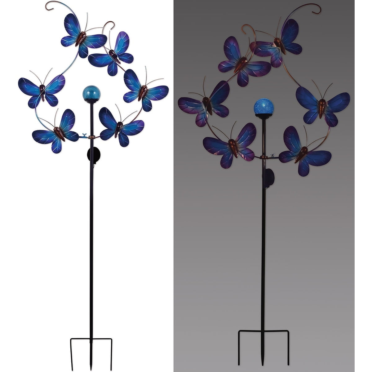 Sunset Vista Designs Co.,Inc. Butterfly Solar Spinner 81" - Walmart.com