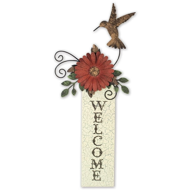 Sunset Vista Designs Hummingbird Welcome Sign - Walmart Business Supplies