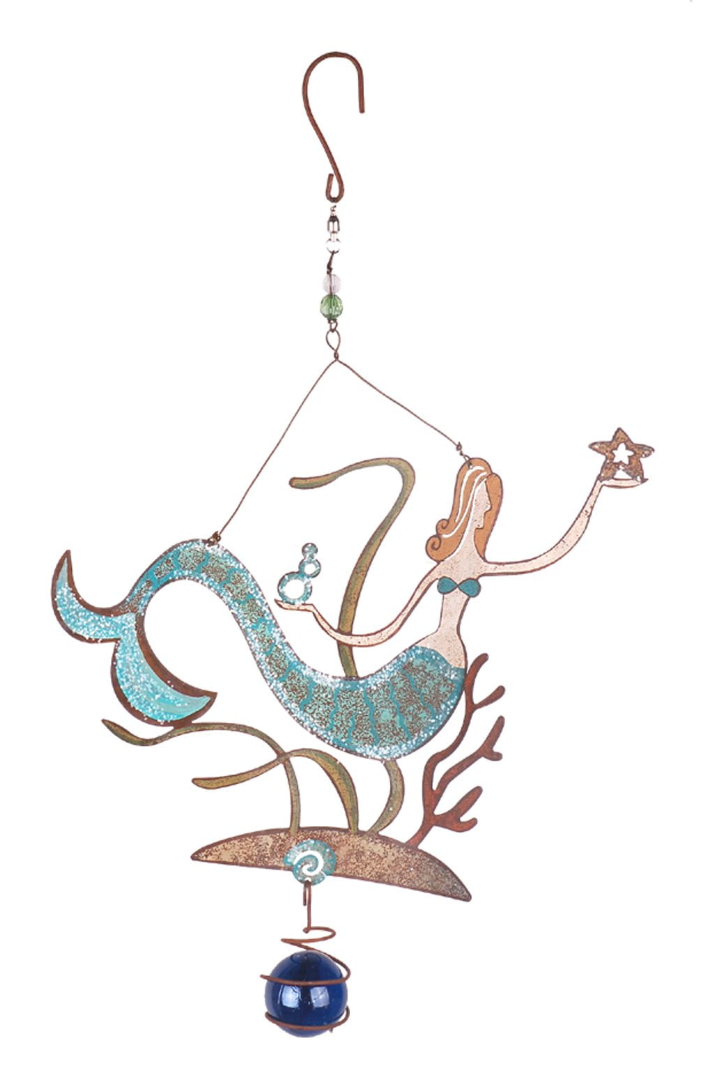 Sunset Vista Designs Meri Mermaid Decorative Spinner, 15-Inch Long ...