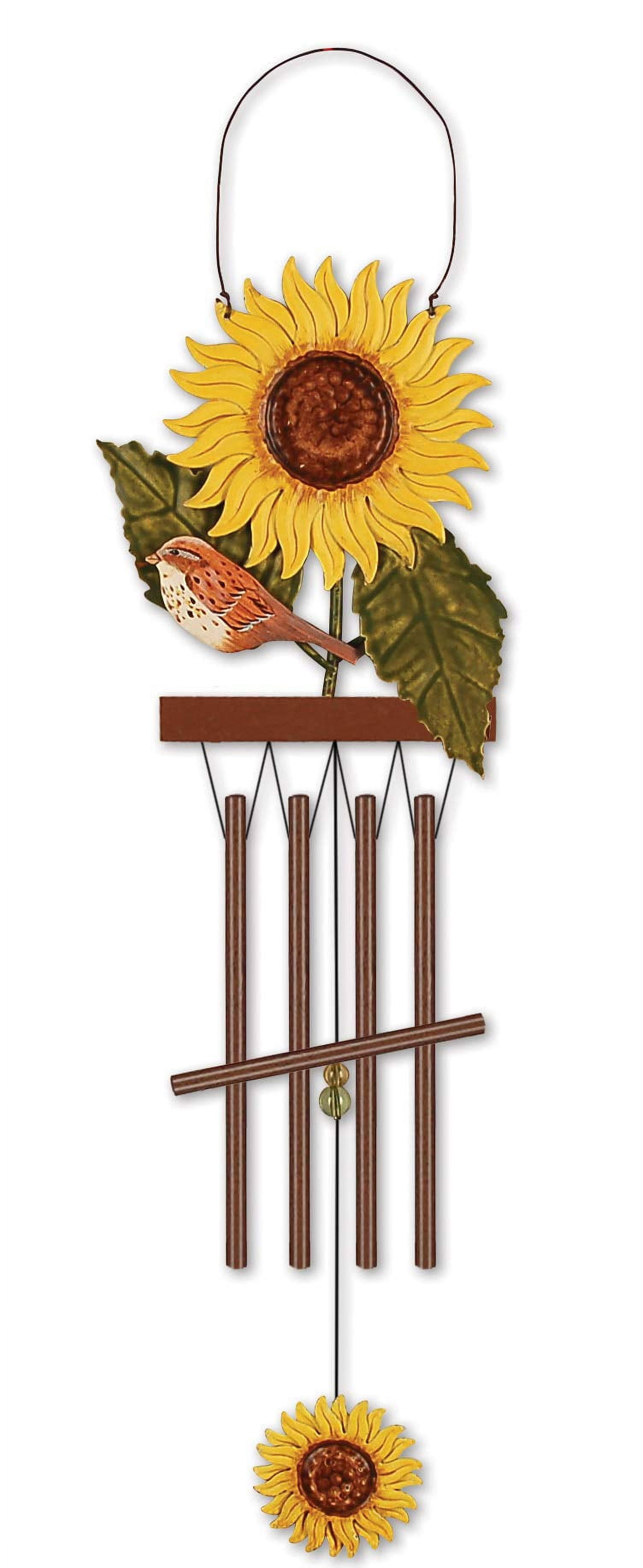 Sunset Vista KD161 Birds of a Feather Sunflower Wind Chime, 15-inch ...
