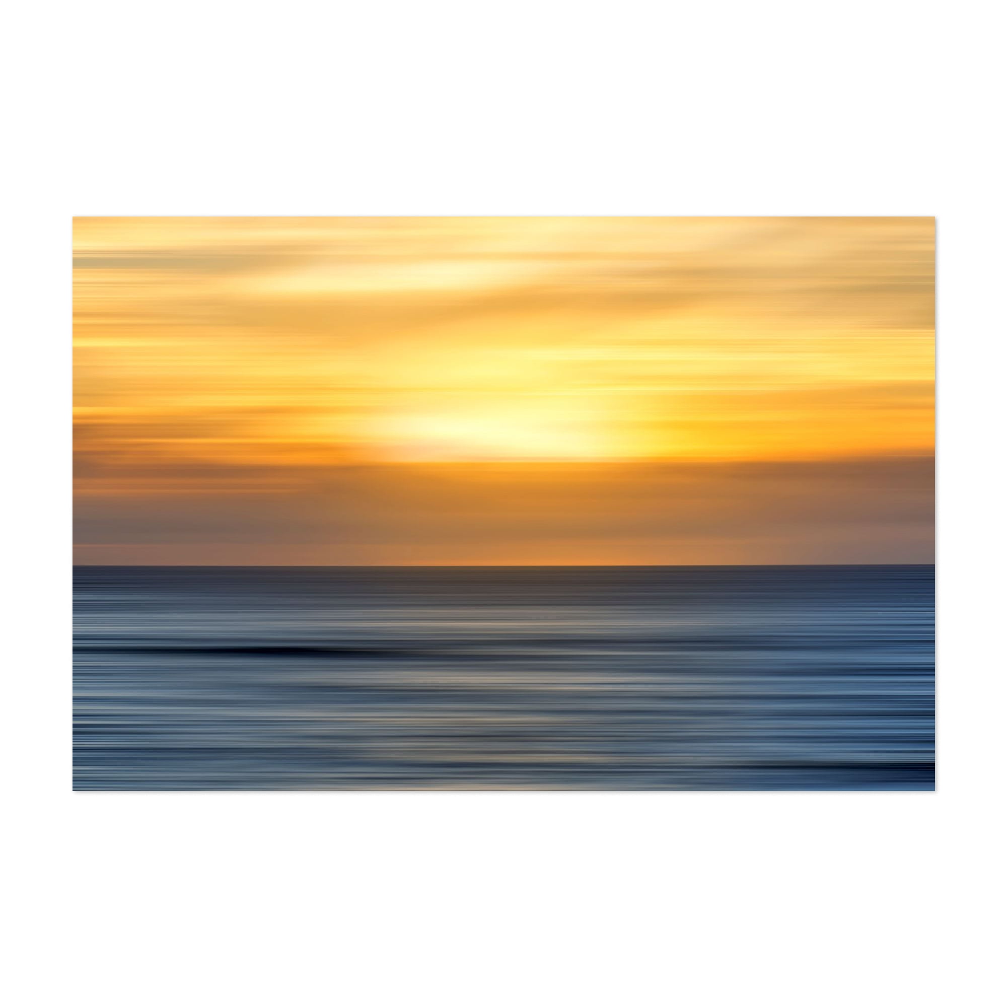 Sunset Waves - Photography Ocean Sunset Minimalist Abstract Beach Waves ...