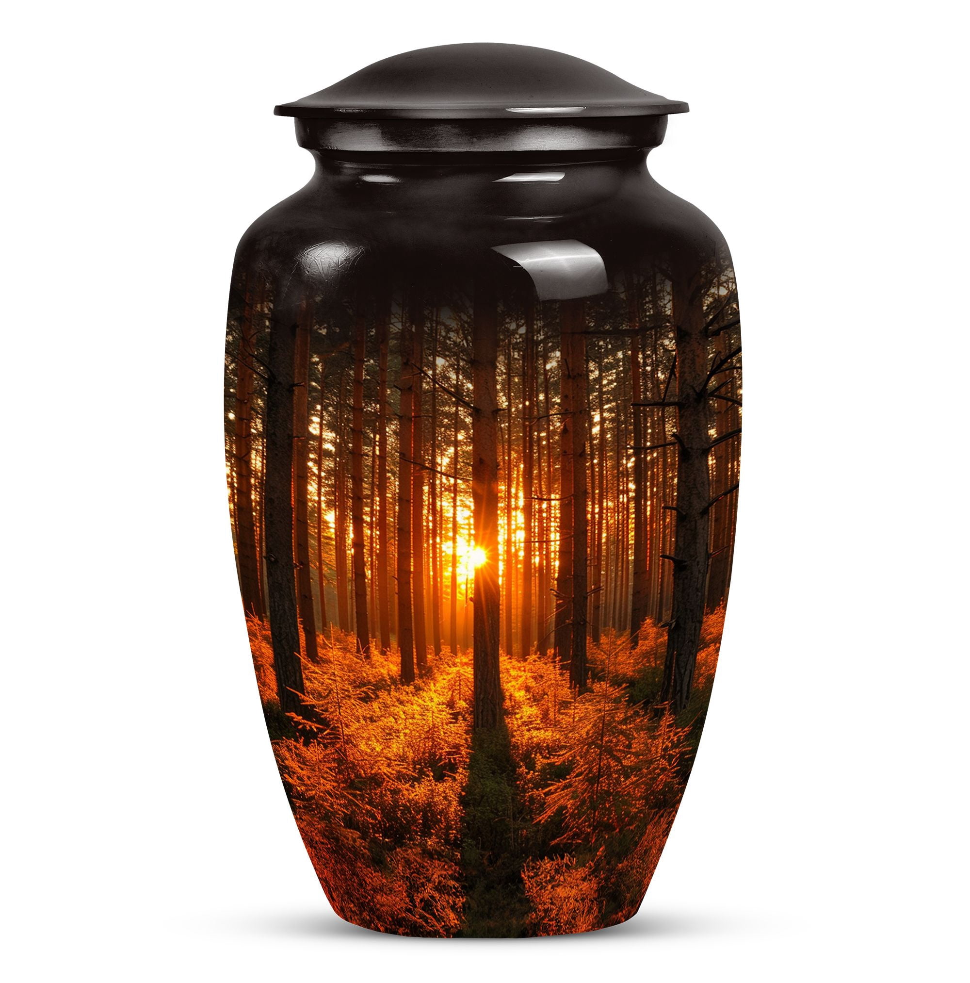 Sunset Whispers in the Forest - Spacious Burial Urn for Adult Human ...