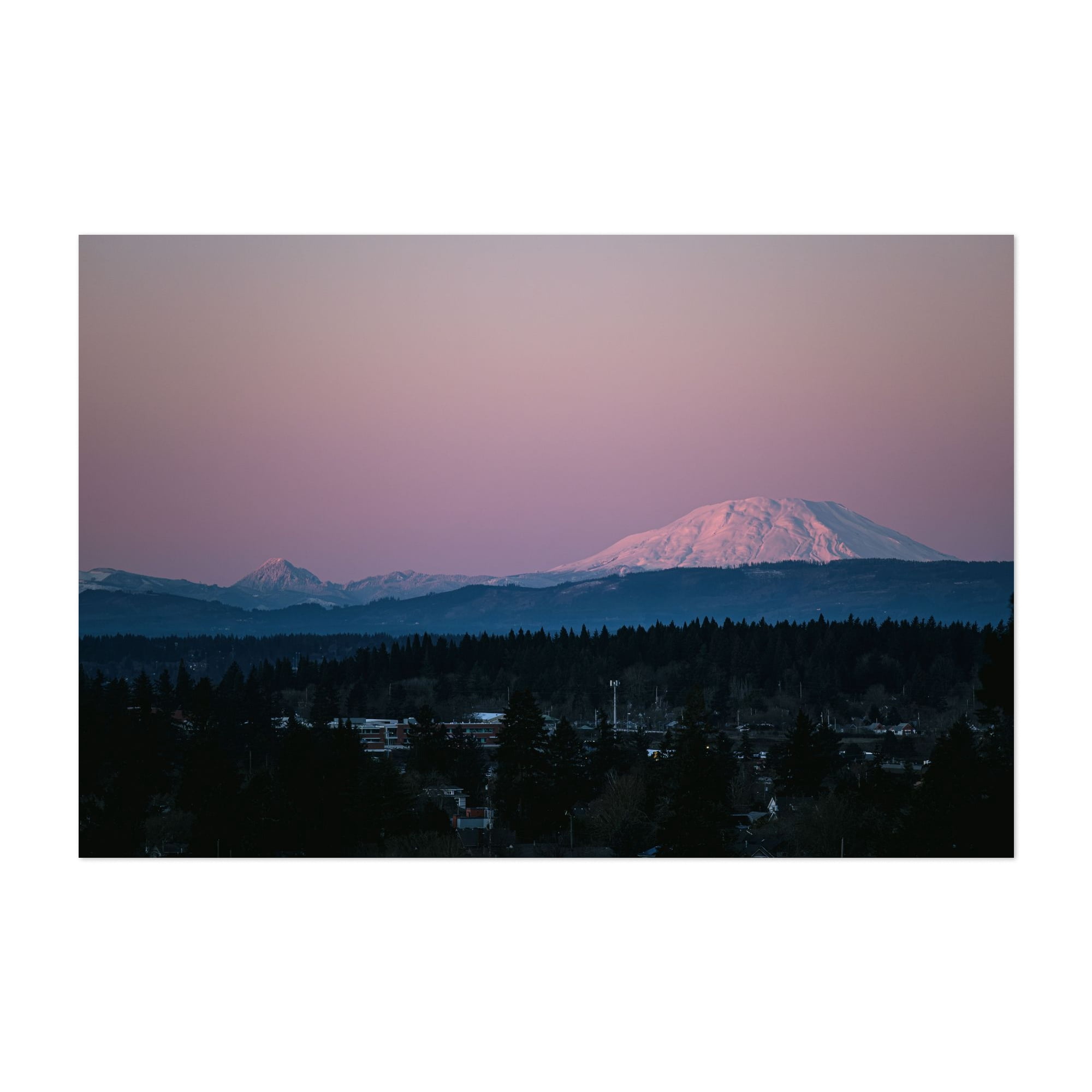 Sunset on Serene Peaks - Portland Oregon Photography Mountain Sunset ...