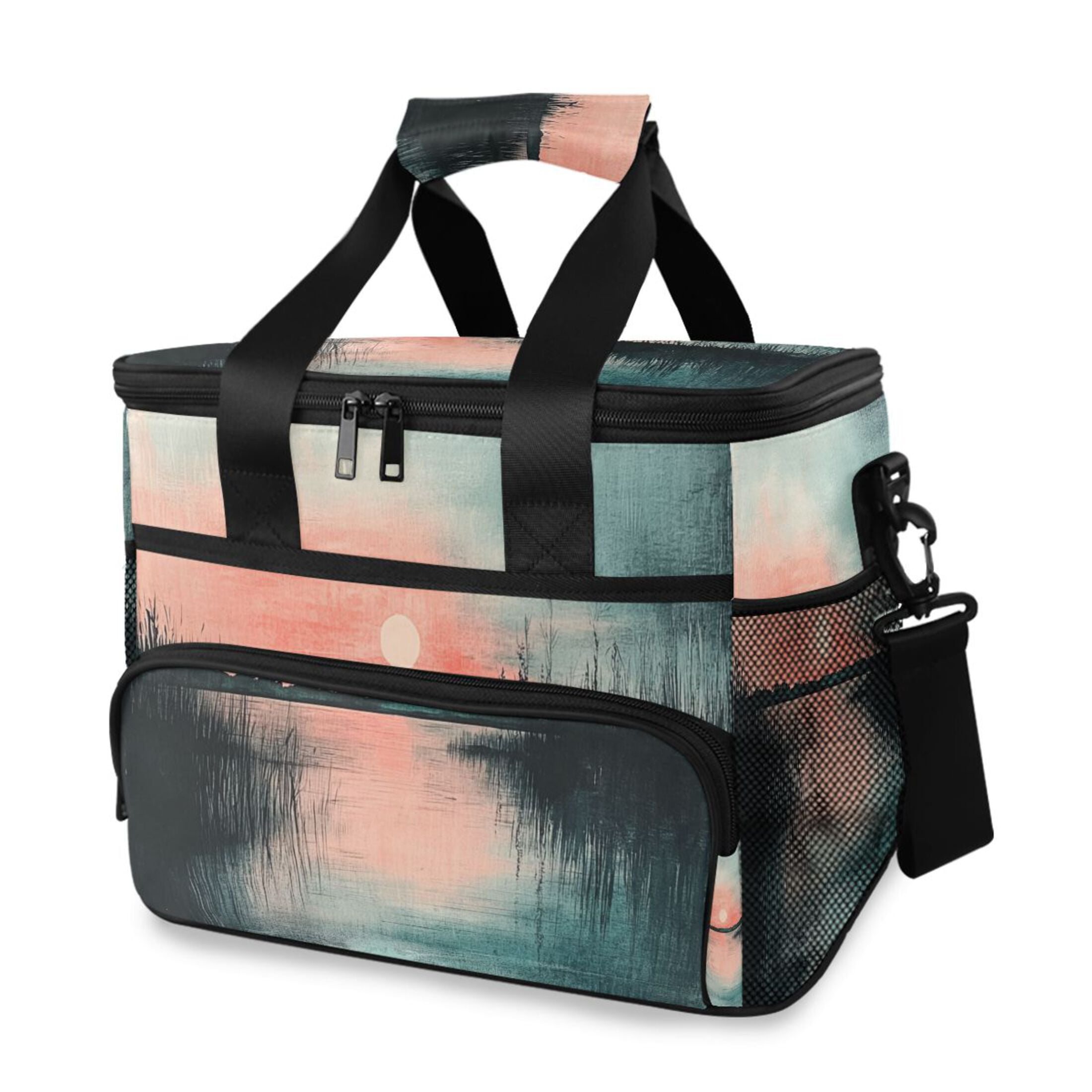 Sunset on The Lake Insulated Lunch Bag 15L Cooler Box for Women Men ...