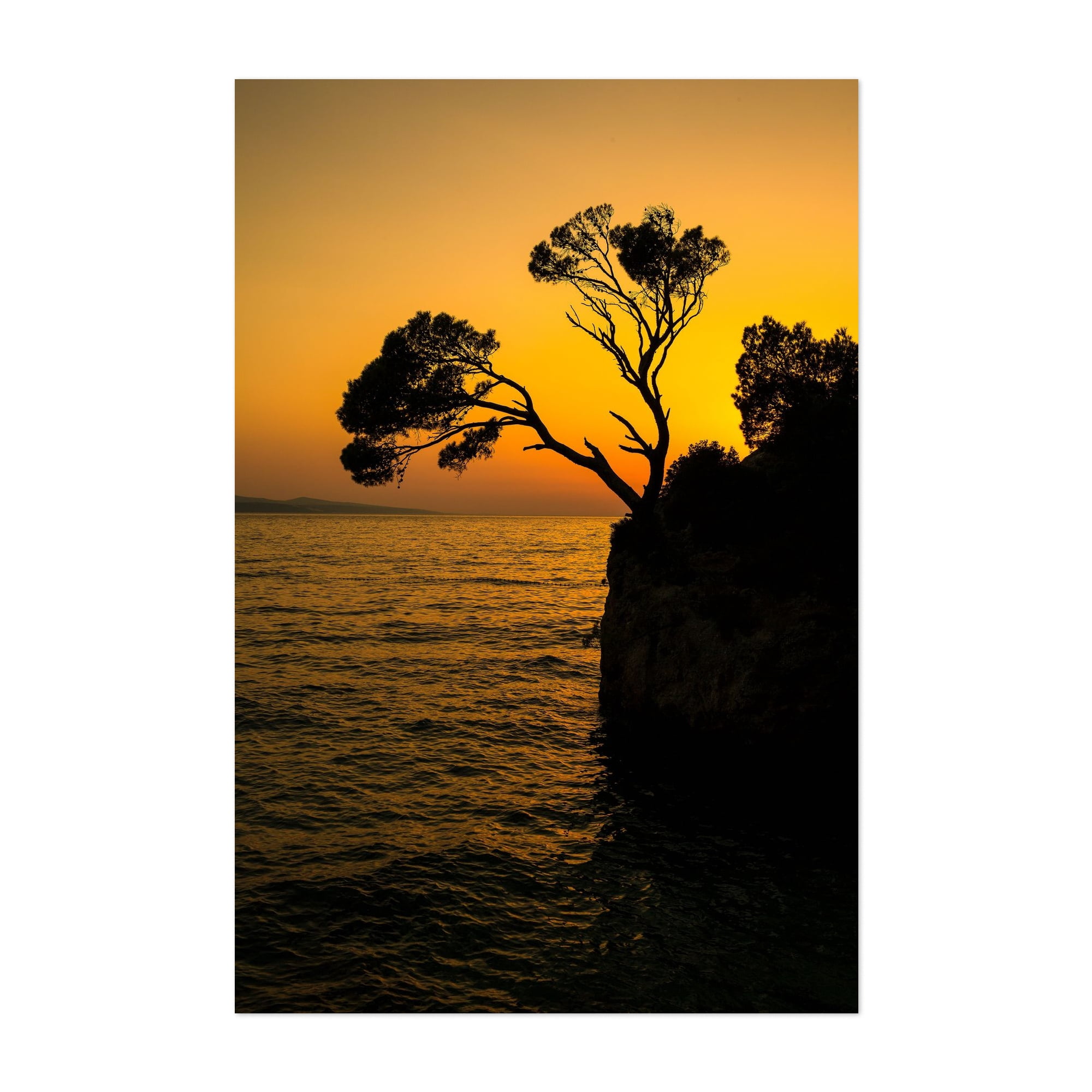 Sunset on the cliff - Photography Sunset Silhouette Seascape Nature ...