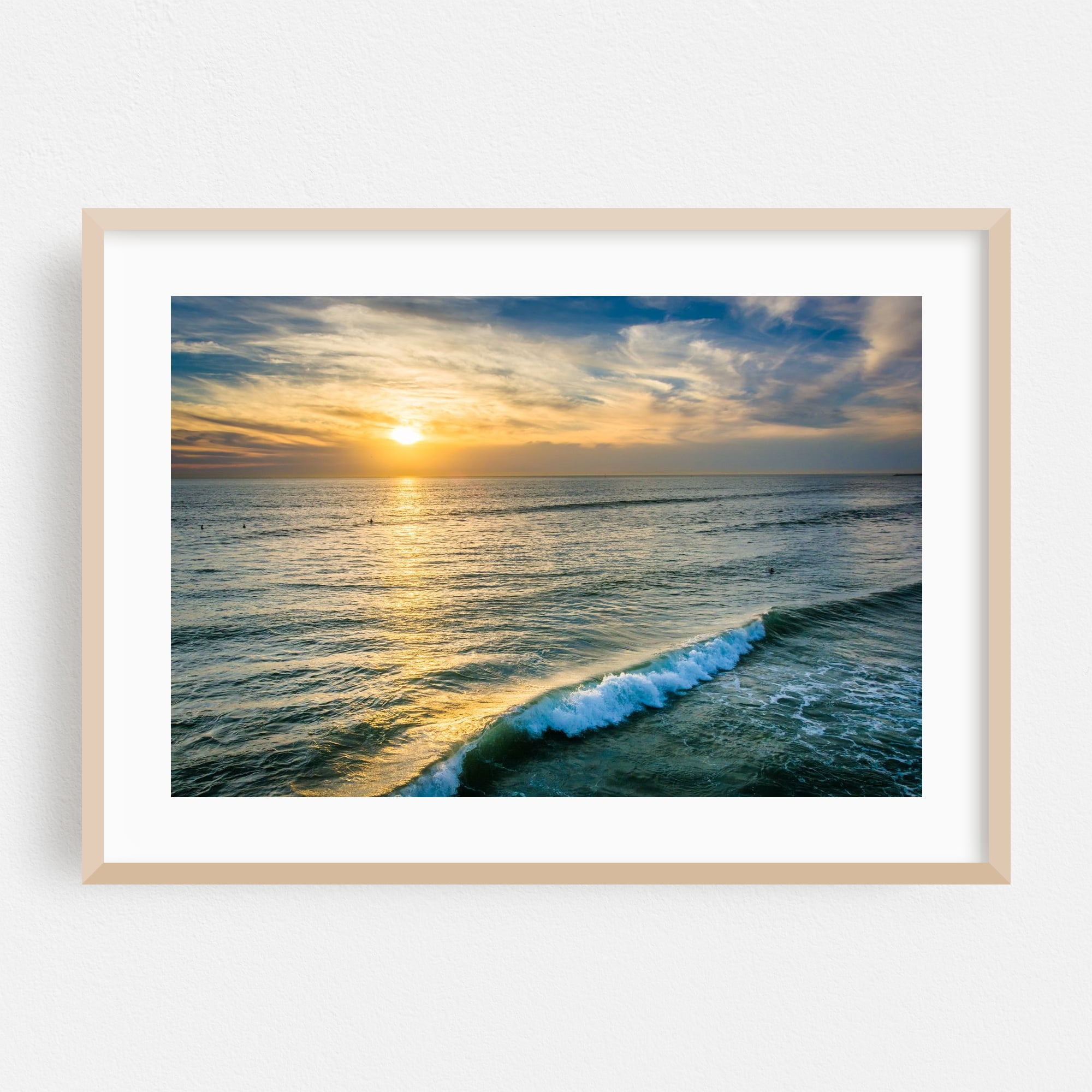 Sunset over Oceanside - Oceanside California Photography Oak Framed ...