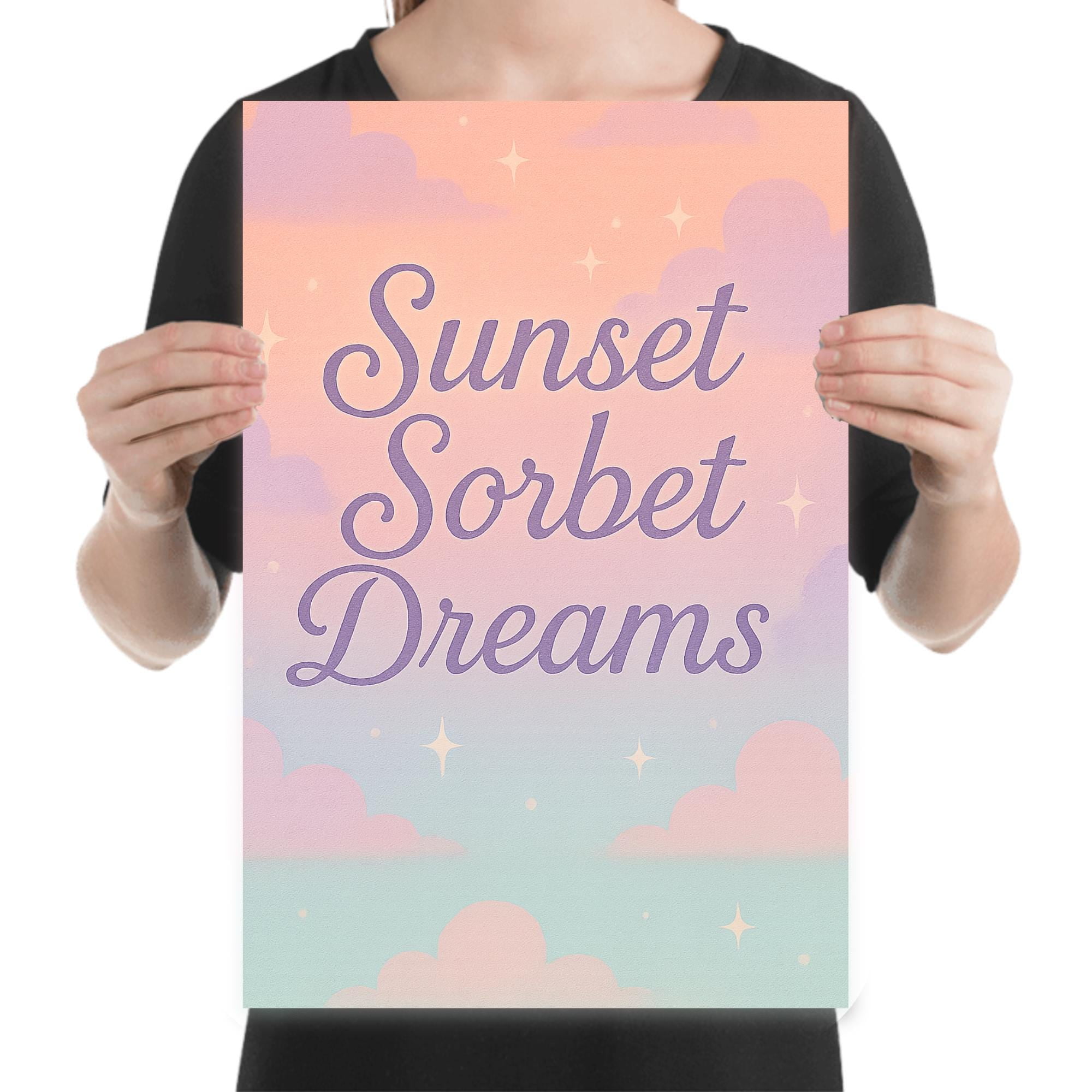 Sunset Sorbet Dreams Poster - Wall Decor for Nursery Gift - Walmart.com