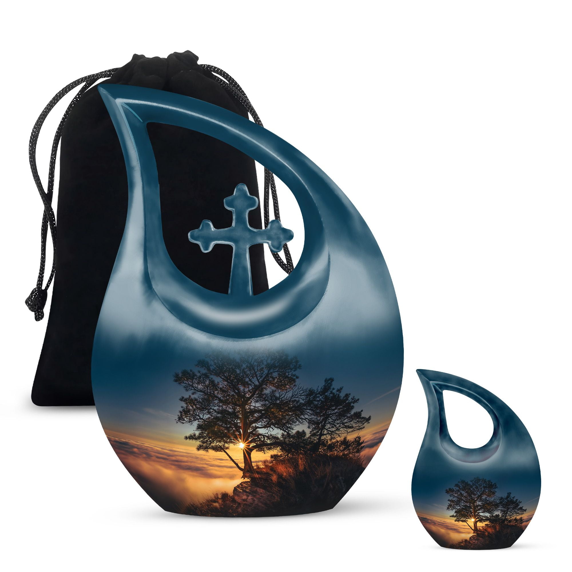 Sunset urn - urns for human ashes adult female - memorial keepsakes for ...