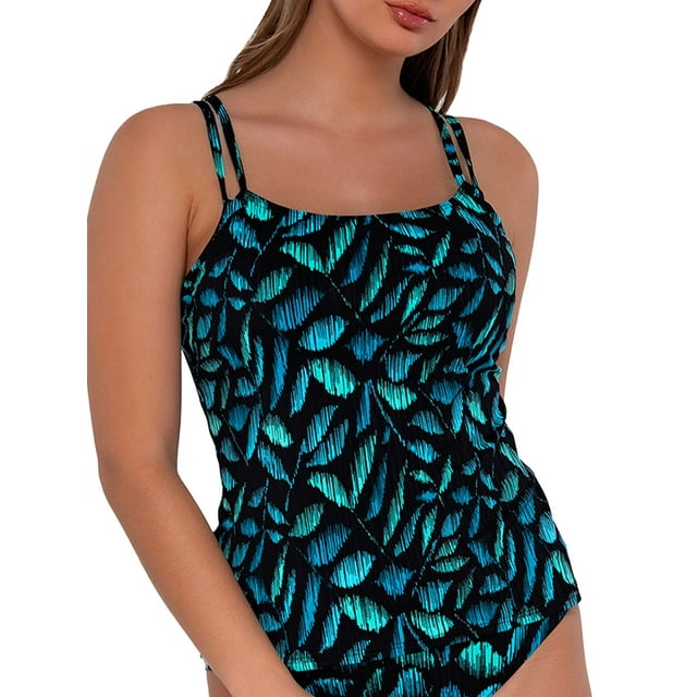 Sunsets Swimwear Cascade Seagrass Texture Taylor Tankini Top - Walmart.com