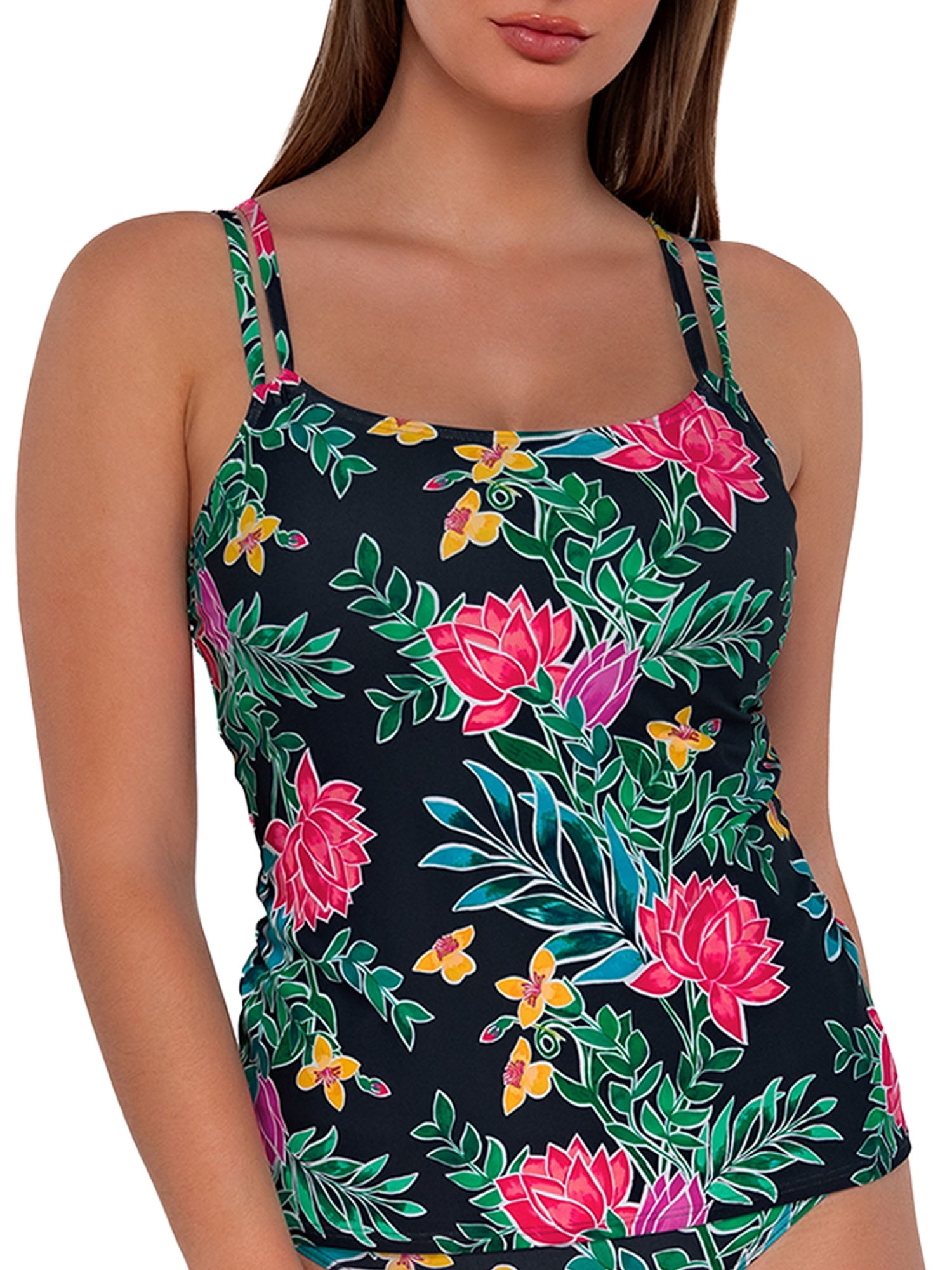 Sunsets Swimwear Twilight Blooms Taylor Tankini Top - Walmart.com
