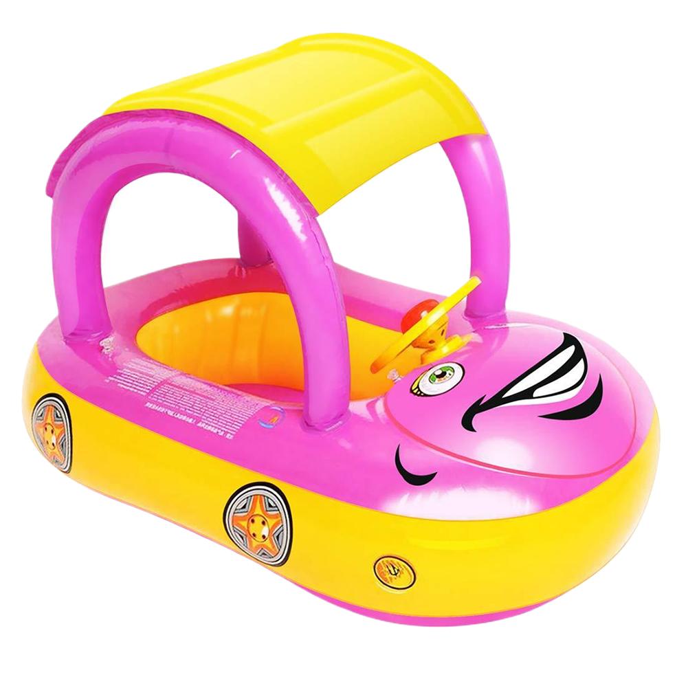 Sunshade Baby Swimming Float Ring, UV Protection Infant Pool Float with ...