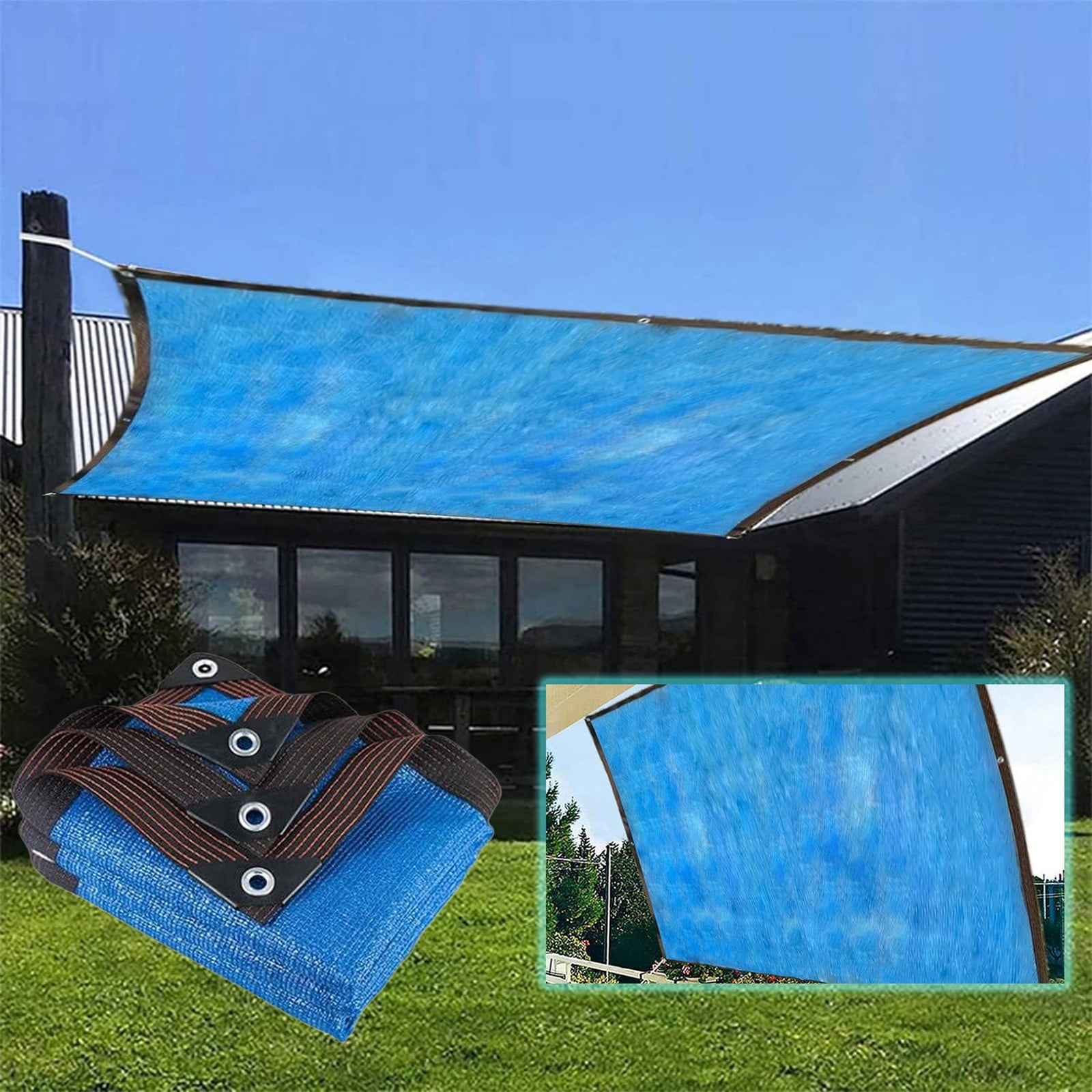 Sunshade Canopy Cover Protection Shade Sail for Pergola, Porch, Deck ...