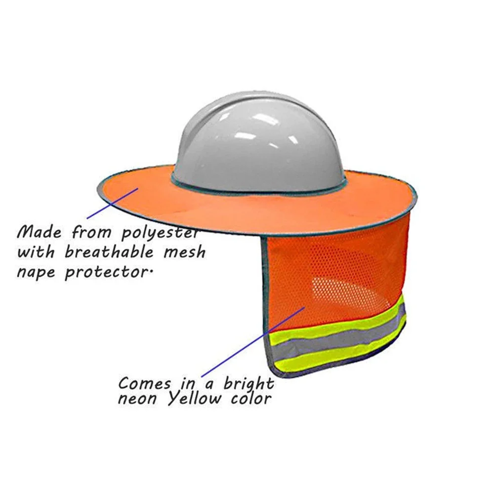 Sunshade Outdoor Construction Safety Hard Hat Sun Shade Neck Shield ...