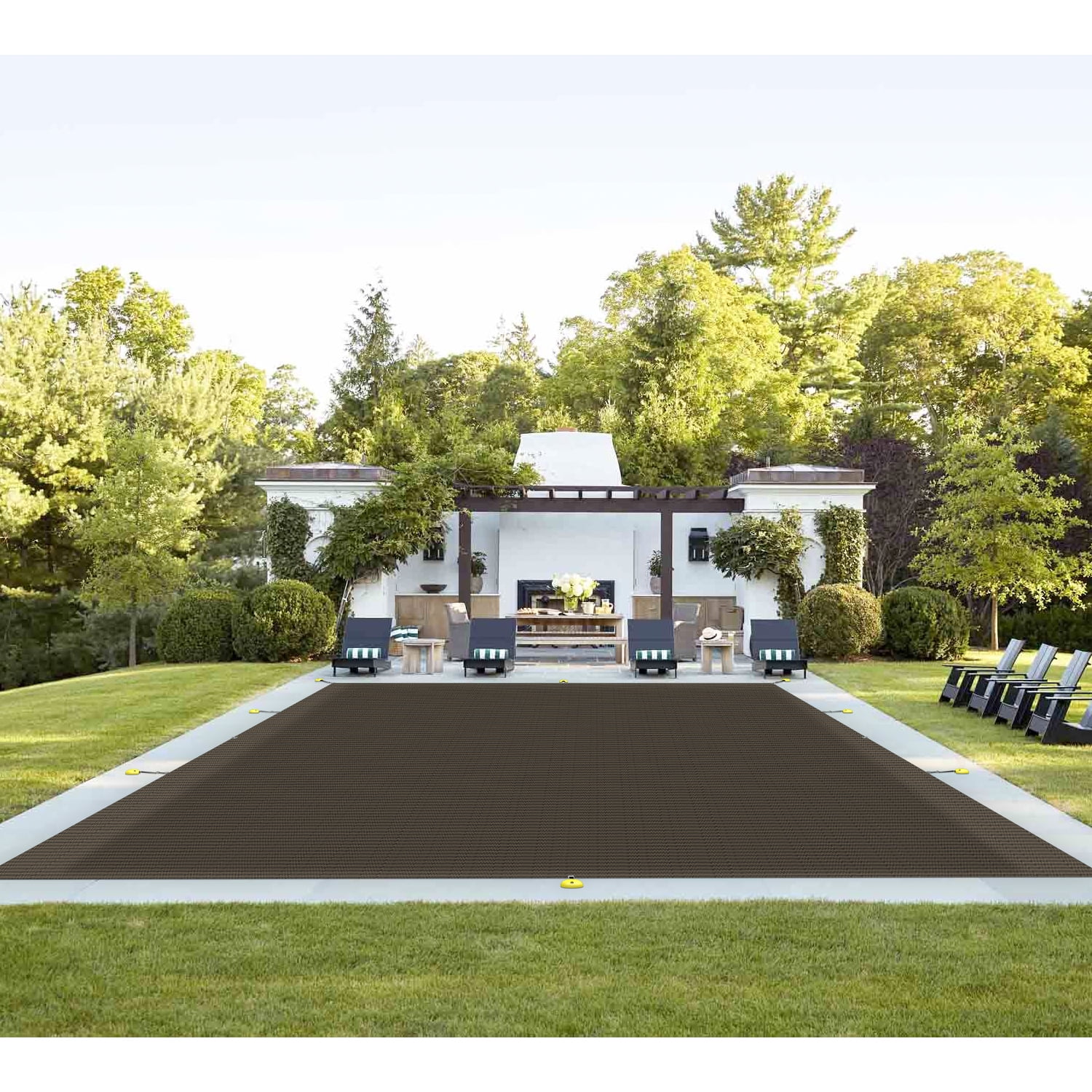 Sunshades Depot 20'x50' Rectangle Brown Winter Pool Cover Pool Safety ...
