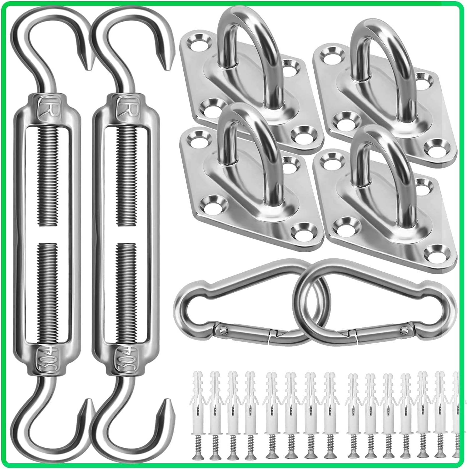 Sunshades Depot 3" inch D-Ring Clamp for Sun Shade Sail Pole Stand Post ...