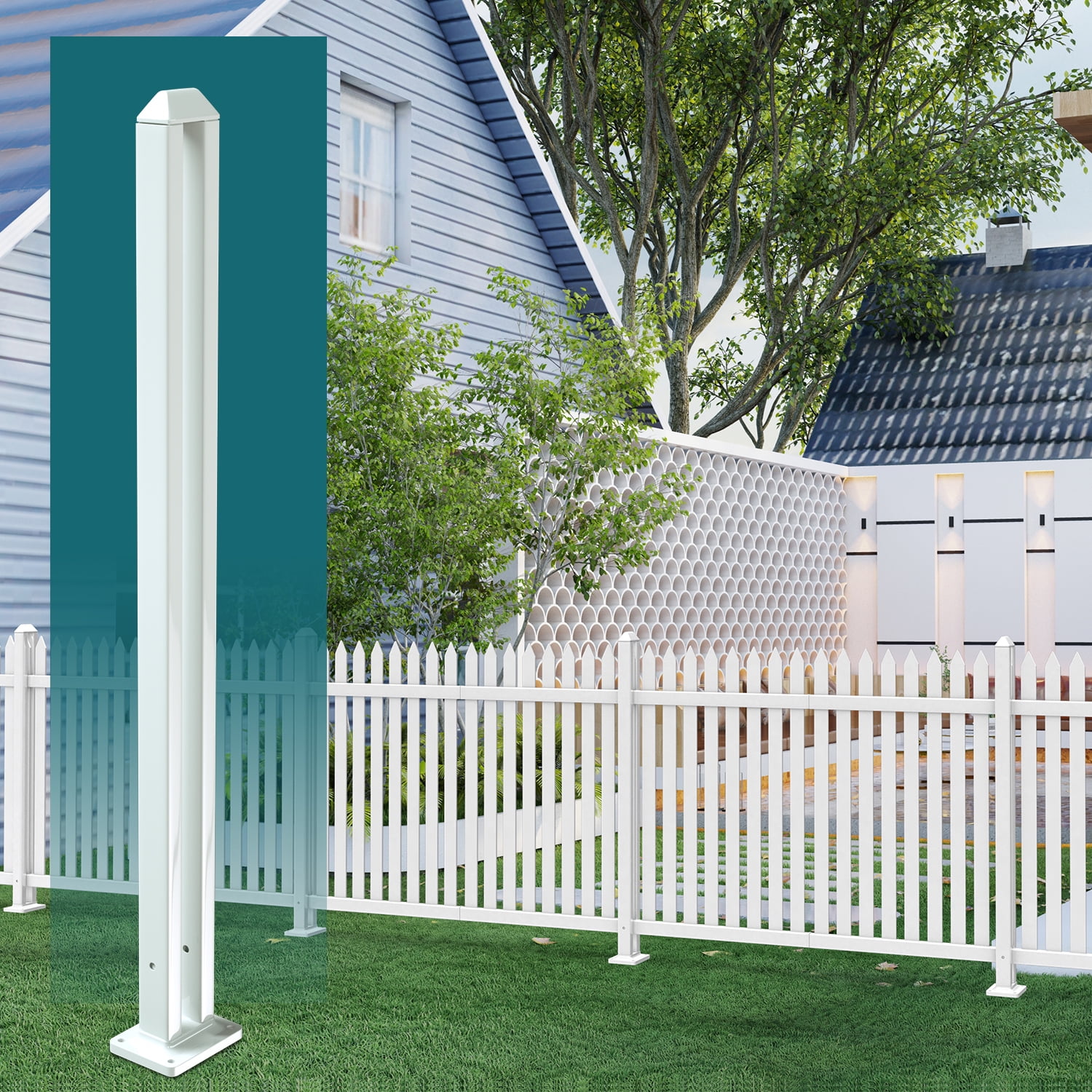 Sunshades Depot 36" H PVC Posts Vinyl Post for Lasting Durability and ...