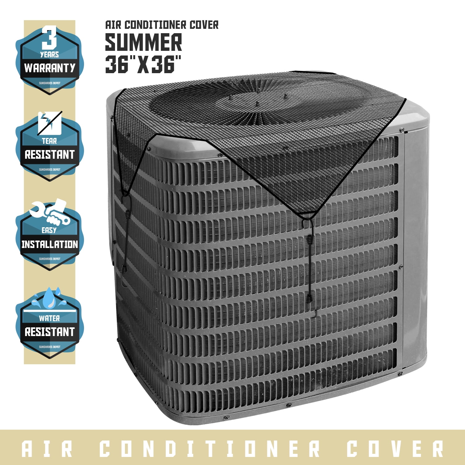 Sunshades Depot Outdoor Air Conditioner Mesh Cover for Outside AC Units ...
