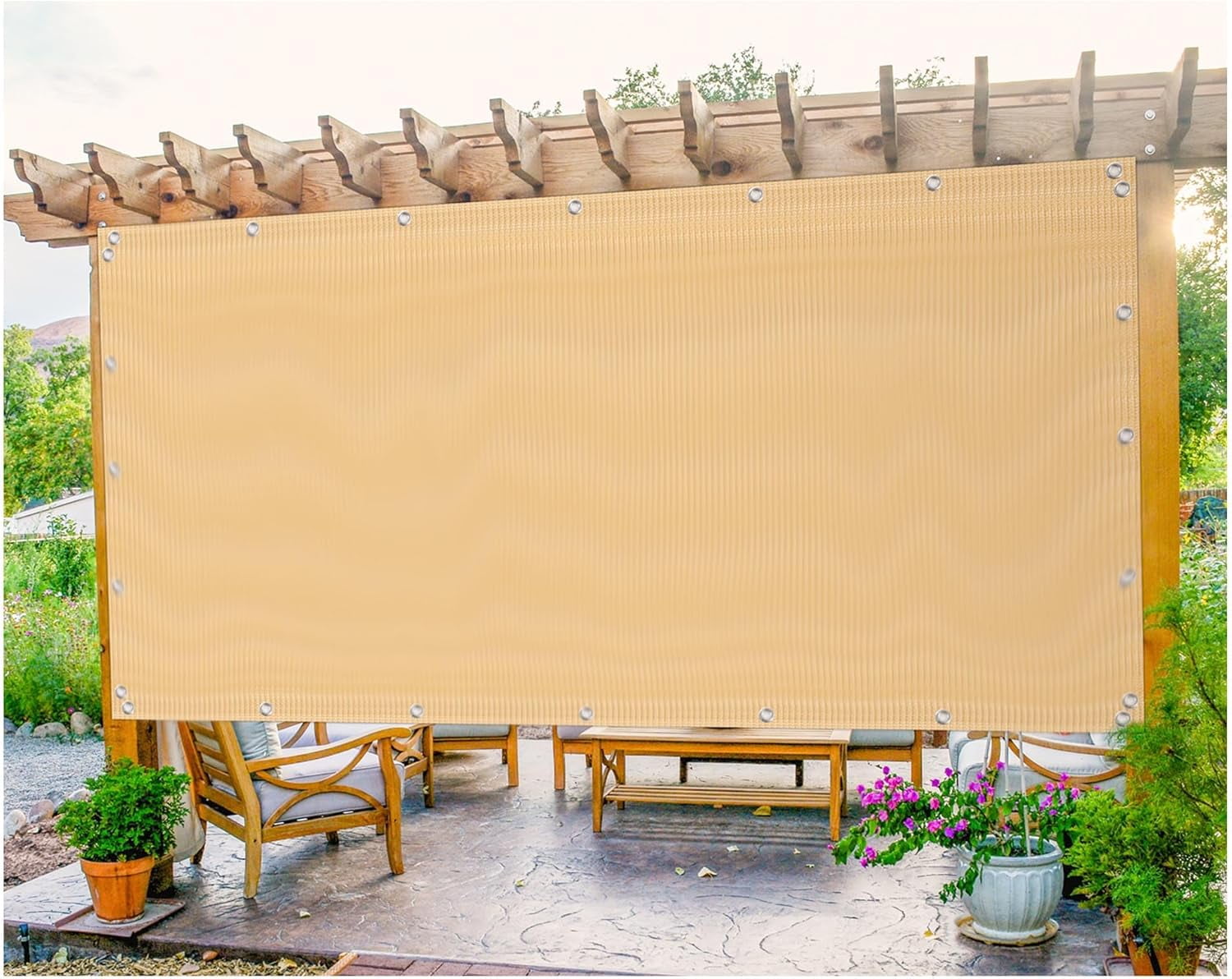 Sunshades for Patio,Shade Cloth Pergola Shade Cover with Stainless ...