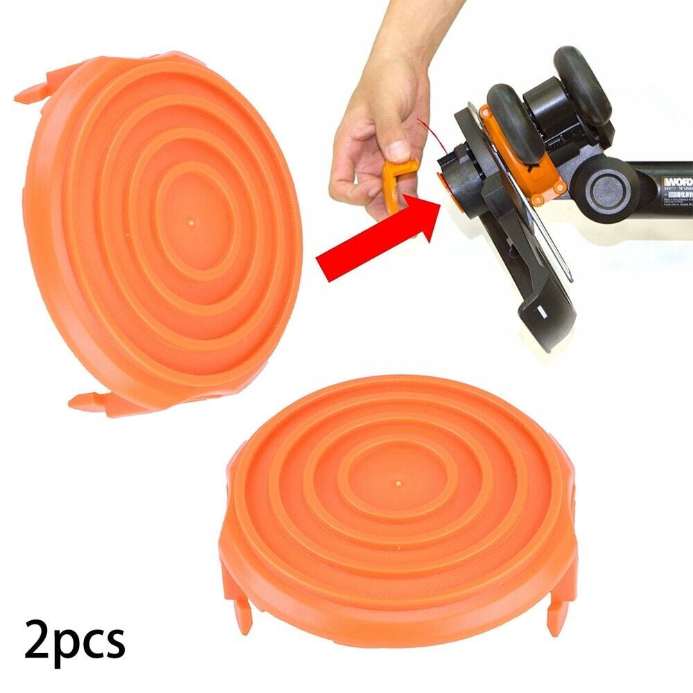 Sunshine 2 PCS Trimmer Spool Cap Cover For WORX WA0216 WG118 WG119 ...