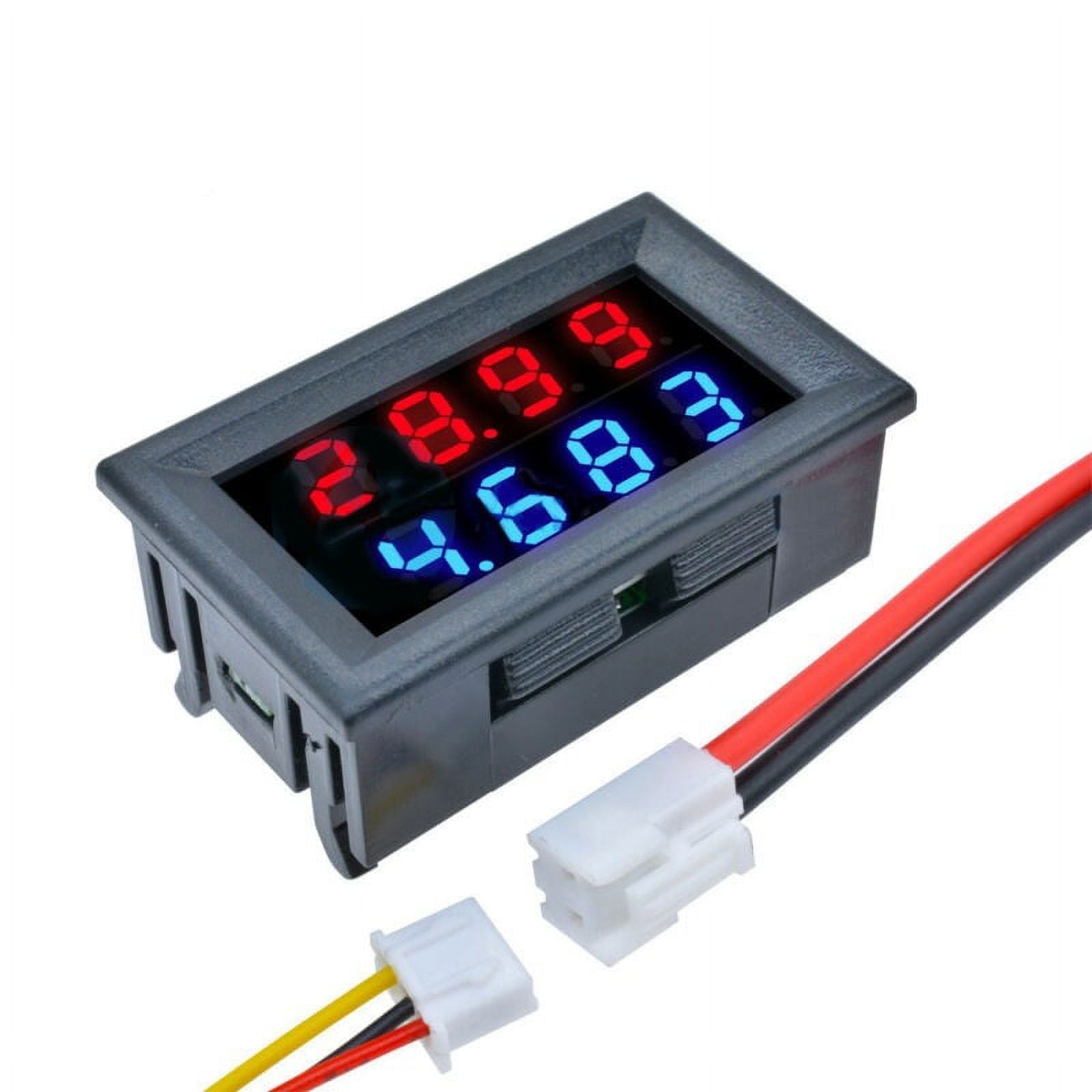 Sunshine 4-Bit Dc 0-100V 10A Voltmeter Ammeter Blue+Red Led Amp Dual ...