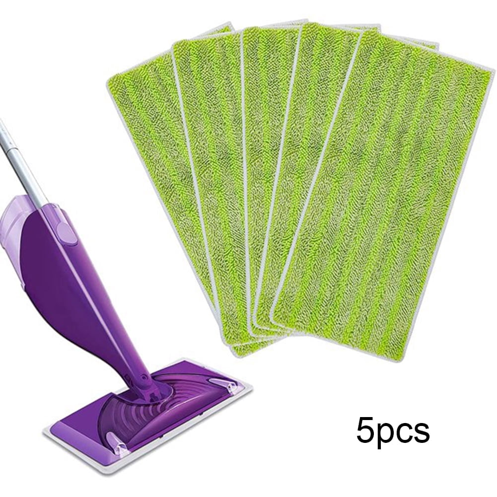 Sunshine 5 Pack Reusable Washable Mop Pads For Swiffer Wet Jet, Green ...