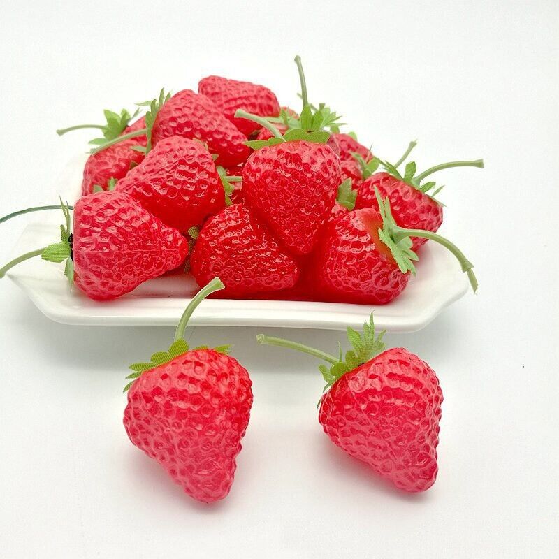 Sunshine Artificial Plastic Strawberry Fruit Fake-Display For Kitchen ...