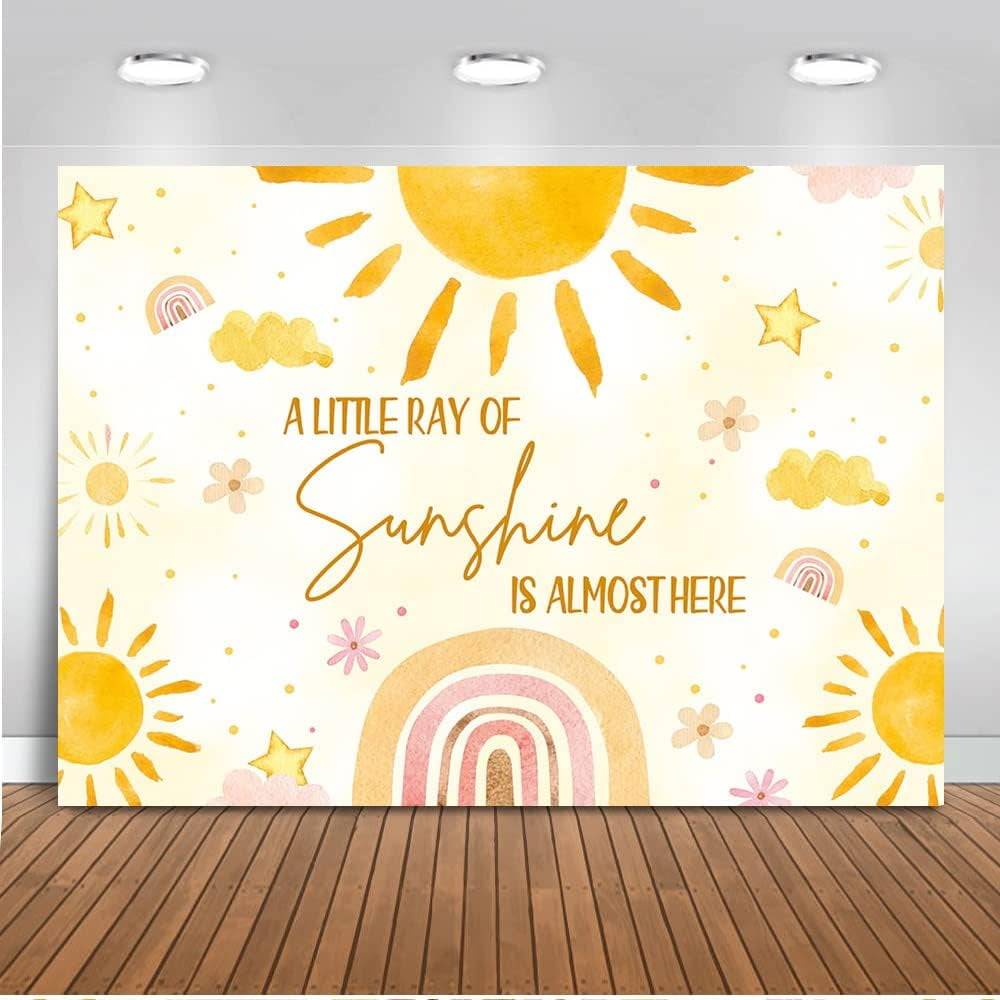 Sunshine Baby Shower Backdrop Sunshine Theme Baby Shower Backdrop Party ...