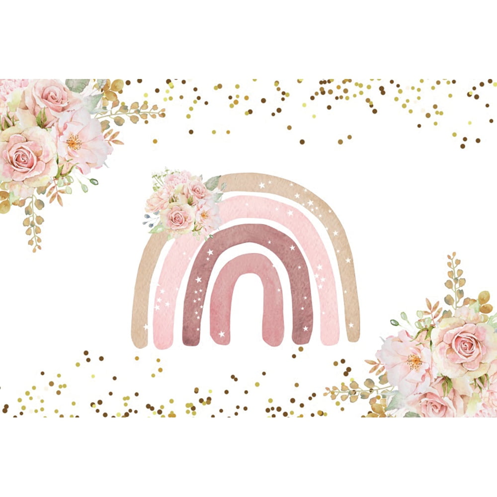 Sunshine Baby Shower Backdrop for Photography Boho Style Flower Floral ...