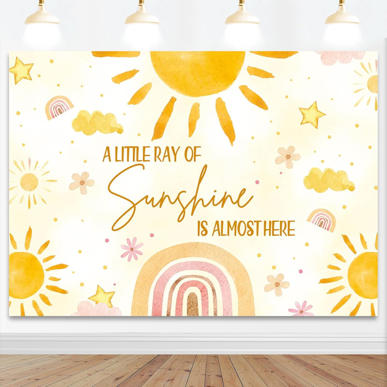 Sunshine Baby Shower Beautiful Backdrop Sun Theme Baby Shower Party ...