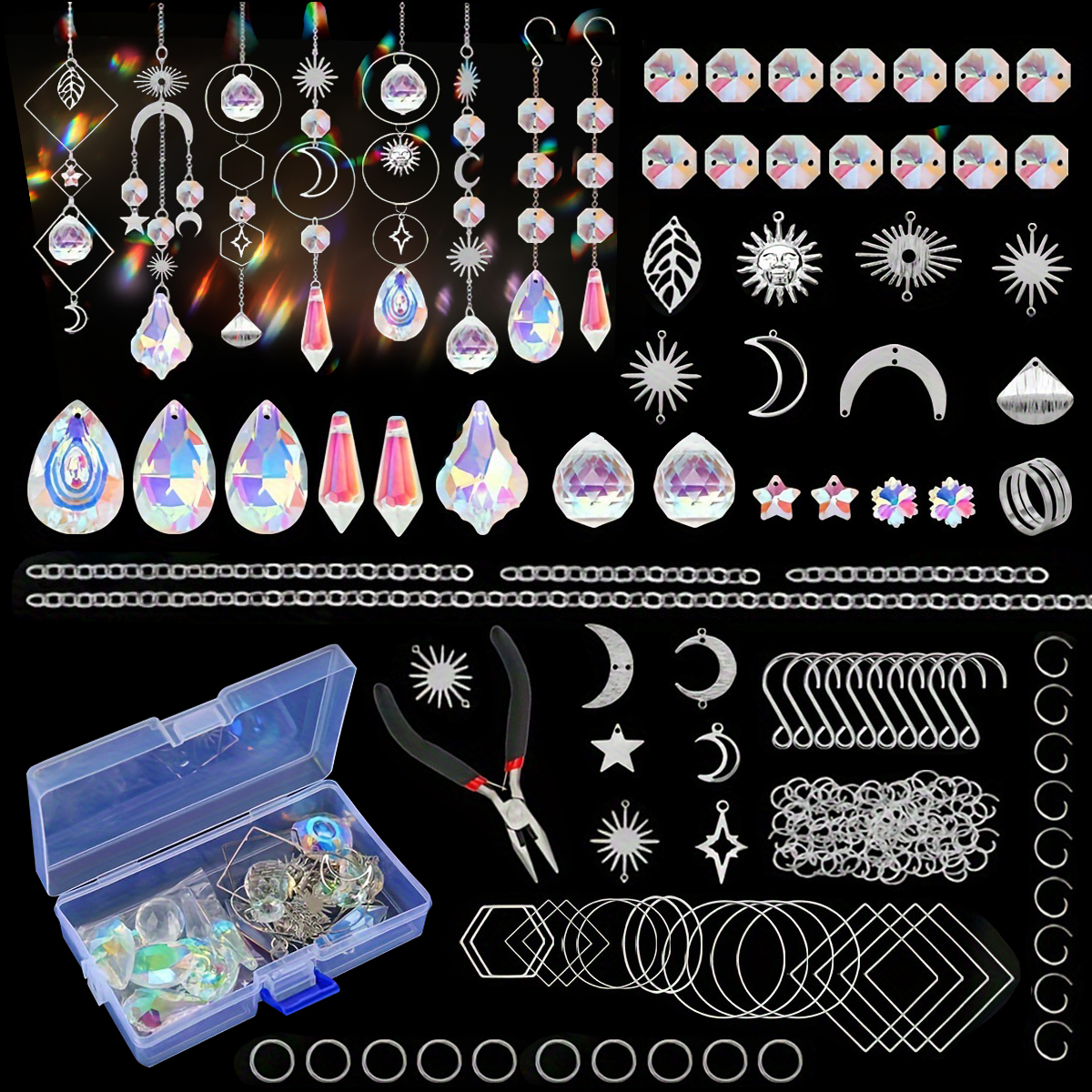 Crystal Suncatchers Indoor Wind Ornaments Garden Rotating Stabilizers ...