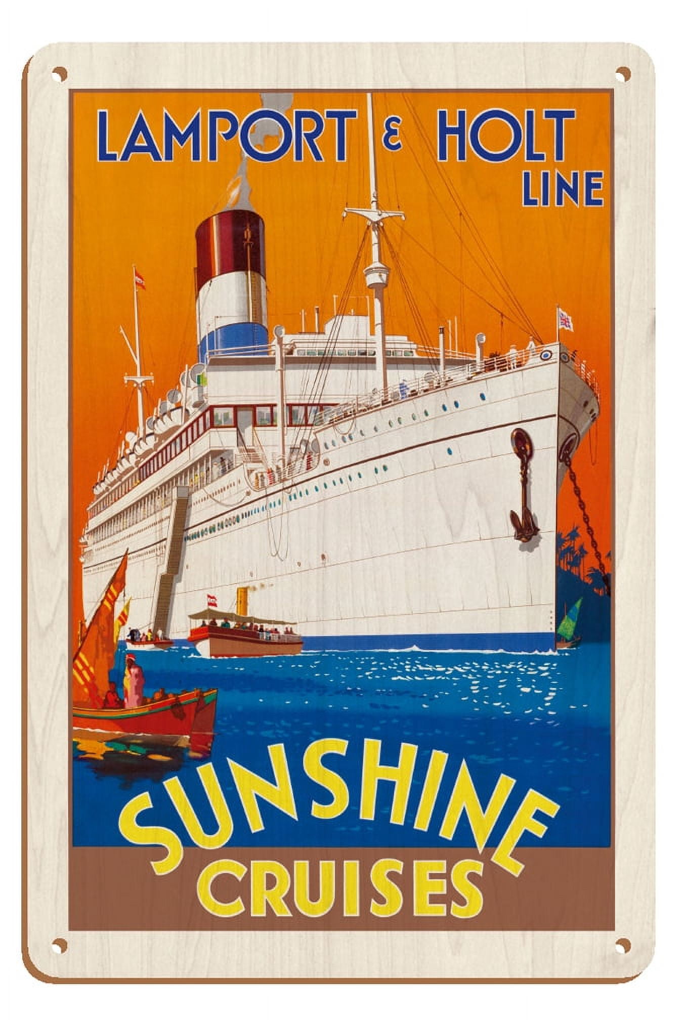 Sunshine Cruises - Lamport & Holt Line - Vintage Ocean Liner Travel ...