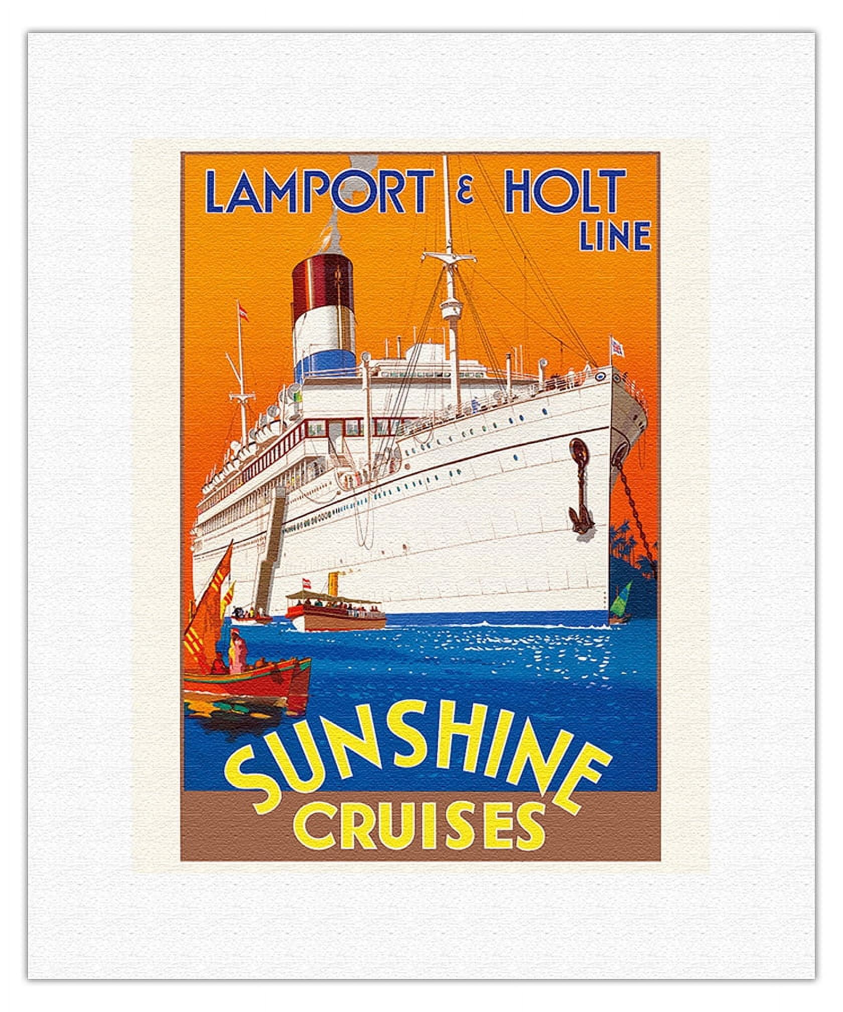 Sunshine Cruises - Lamport & Holt Line - Vintage Ocean Liner Travel ...