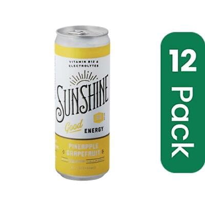 Sunshine Energy Drink Tropical Pineapple 12 oz (Pack of 12) - Walmart.com