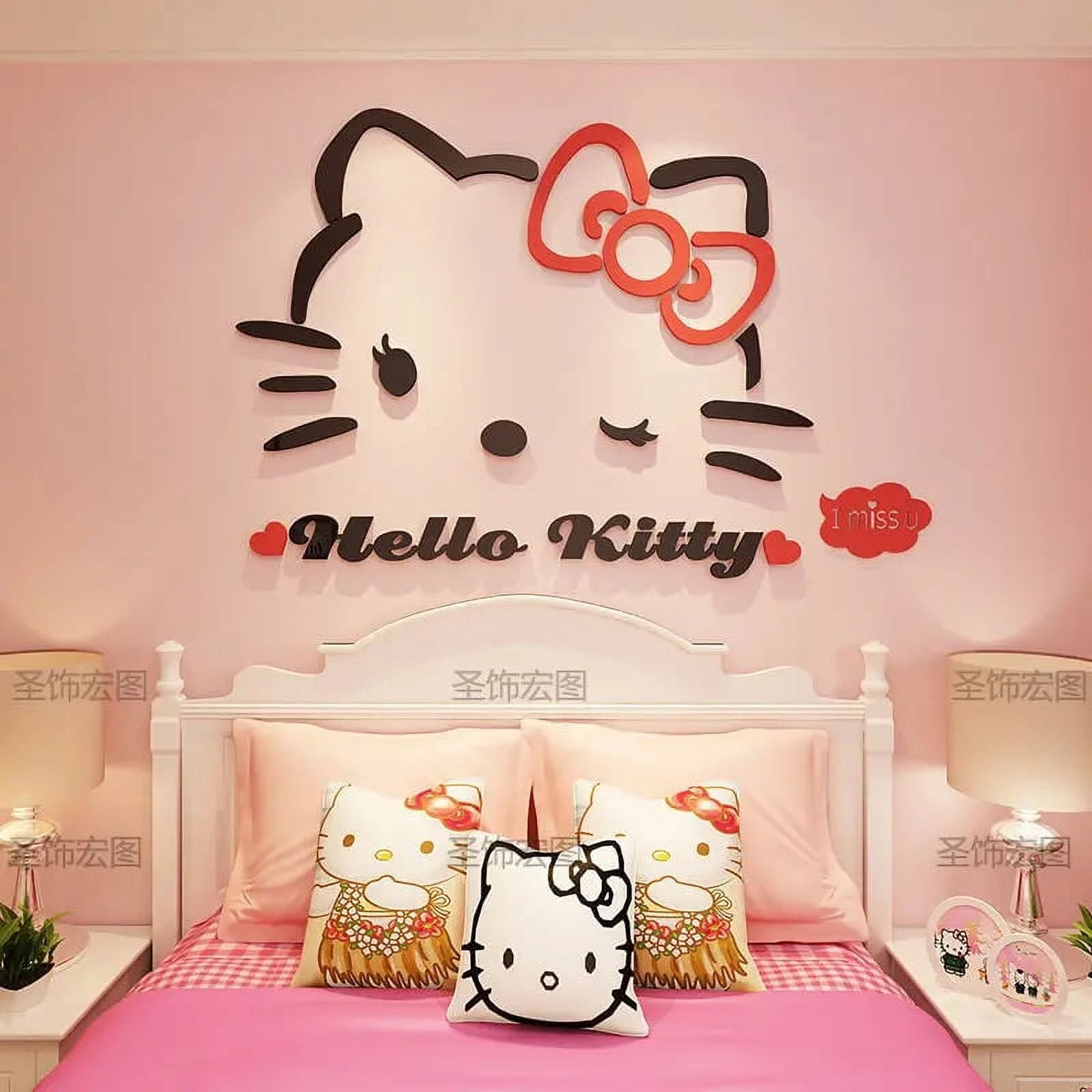 Sunshine Girl DIY Assemble 3D Acrylic Crystal Sanrio Hello Kitty Wall ...