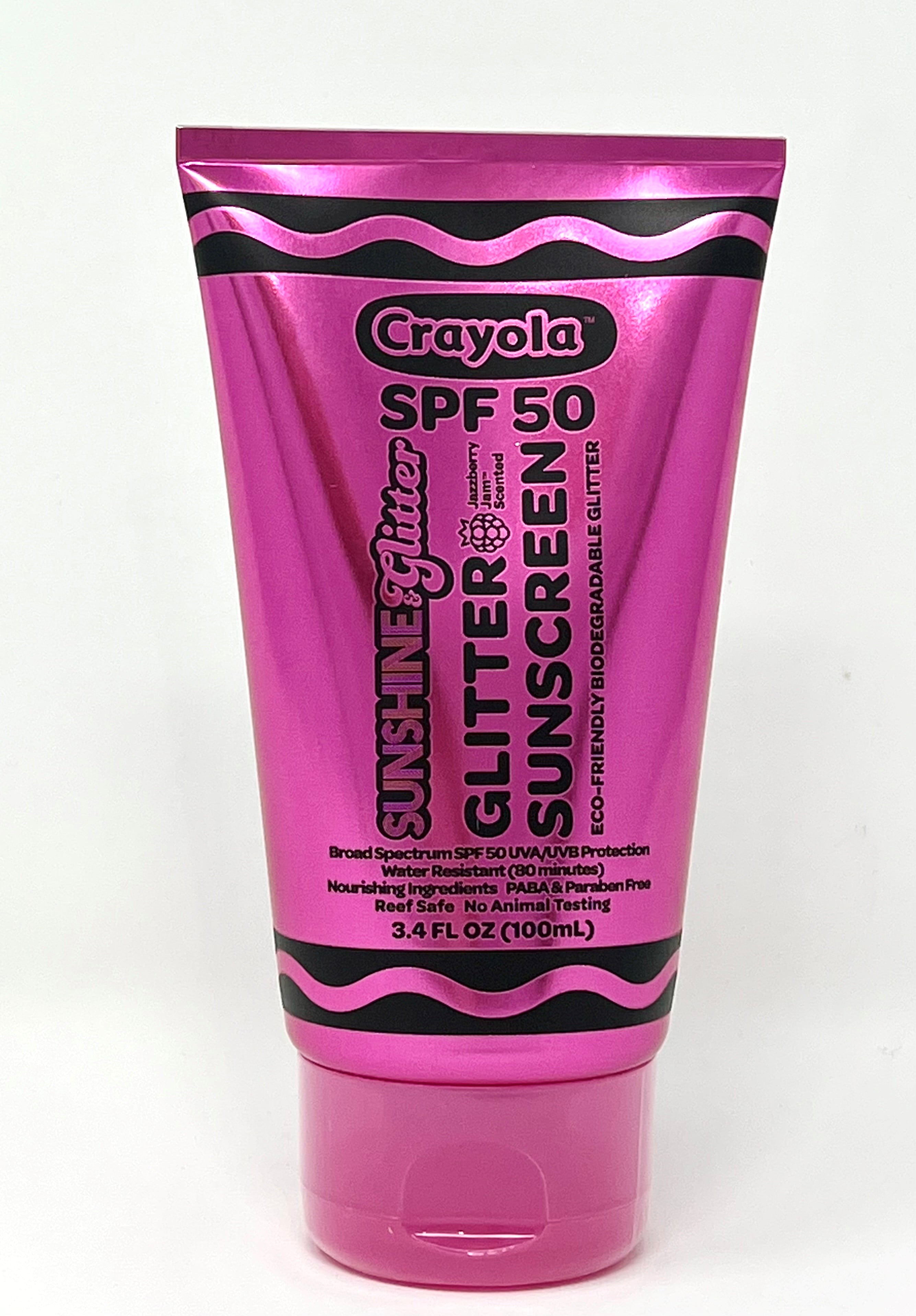 Sunshine & Glitter x CRAYOLA Biodegradable Glitter SPF 50 Sunscreen in ...