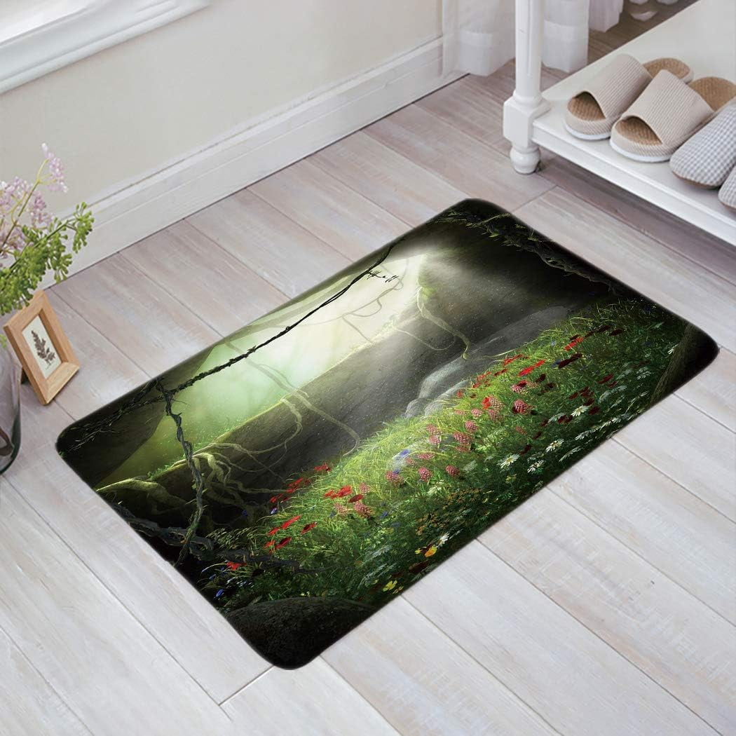 Sunshine Grassland Little Floral Indoor Doormat Low Pile Welcome Mat ...
