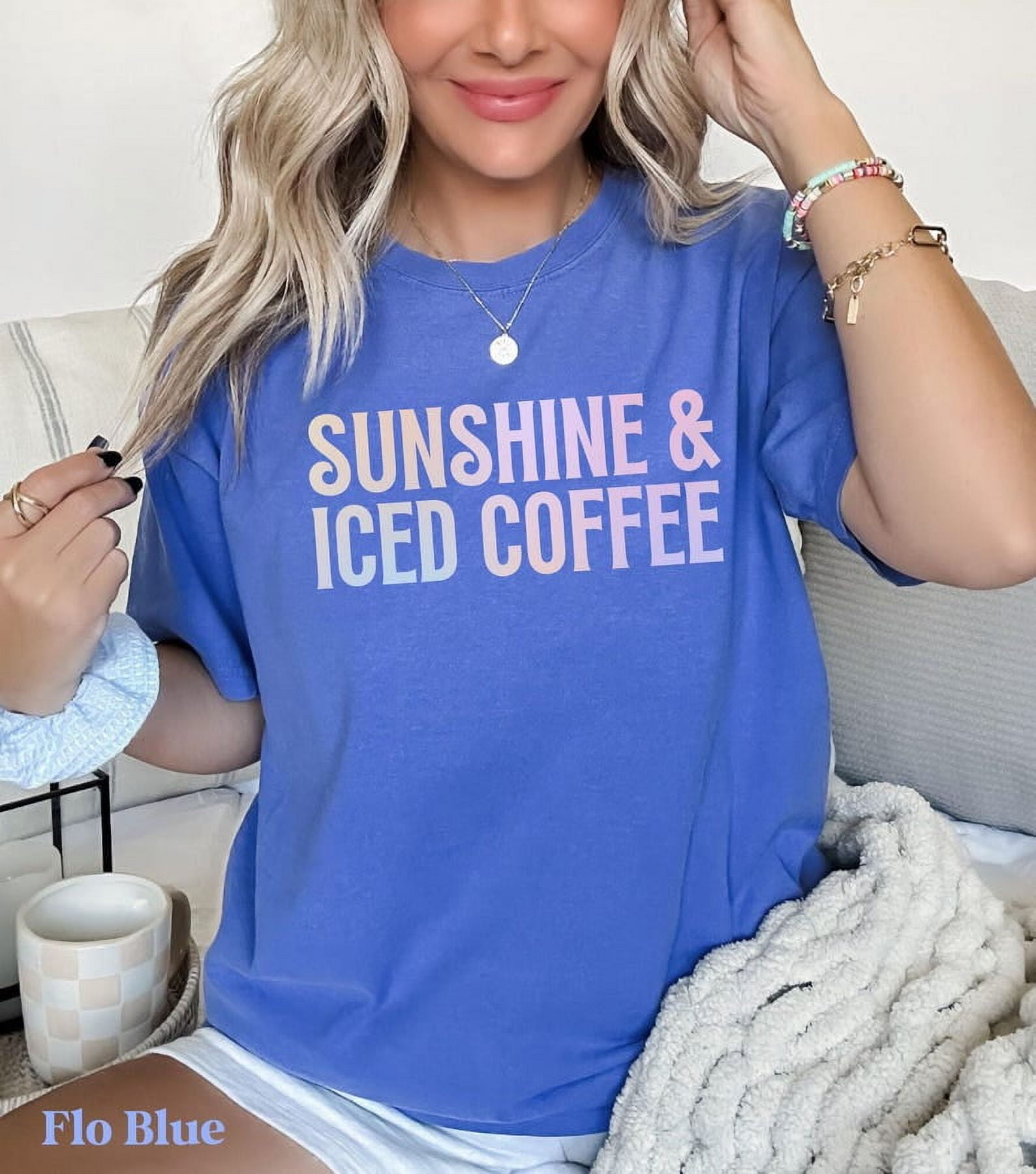 Sunshine Iced Coffee Shirt, Coffee Lover Iced, Summer Crewneck ...