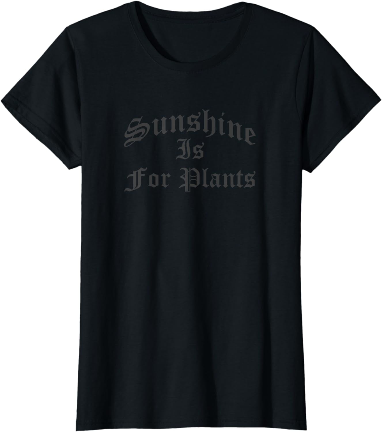 Sunshine Is For Plants Gothic Nu Goth Emo T-Shirt - Walmart.com