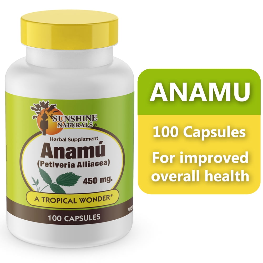 Sunshine Naturals Anamu 450mg - Immune Tonic Herbal Dietary Supplement ...