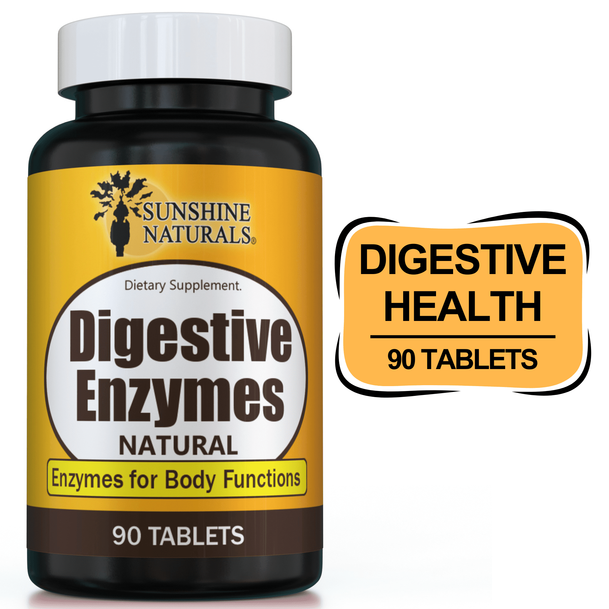 Sunshine Naturals Multi Digestion Enzymes Dietary Supplement, 90 ...