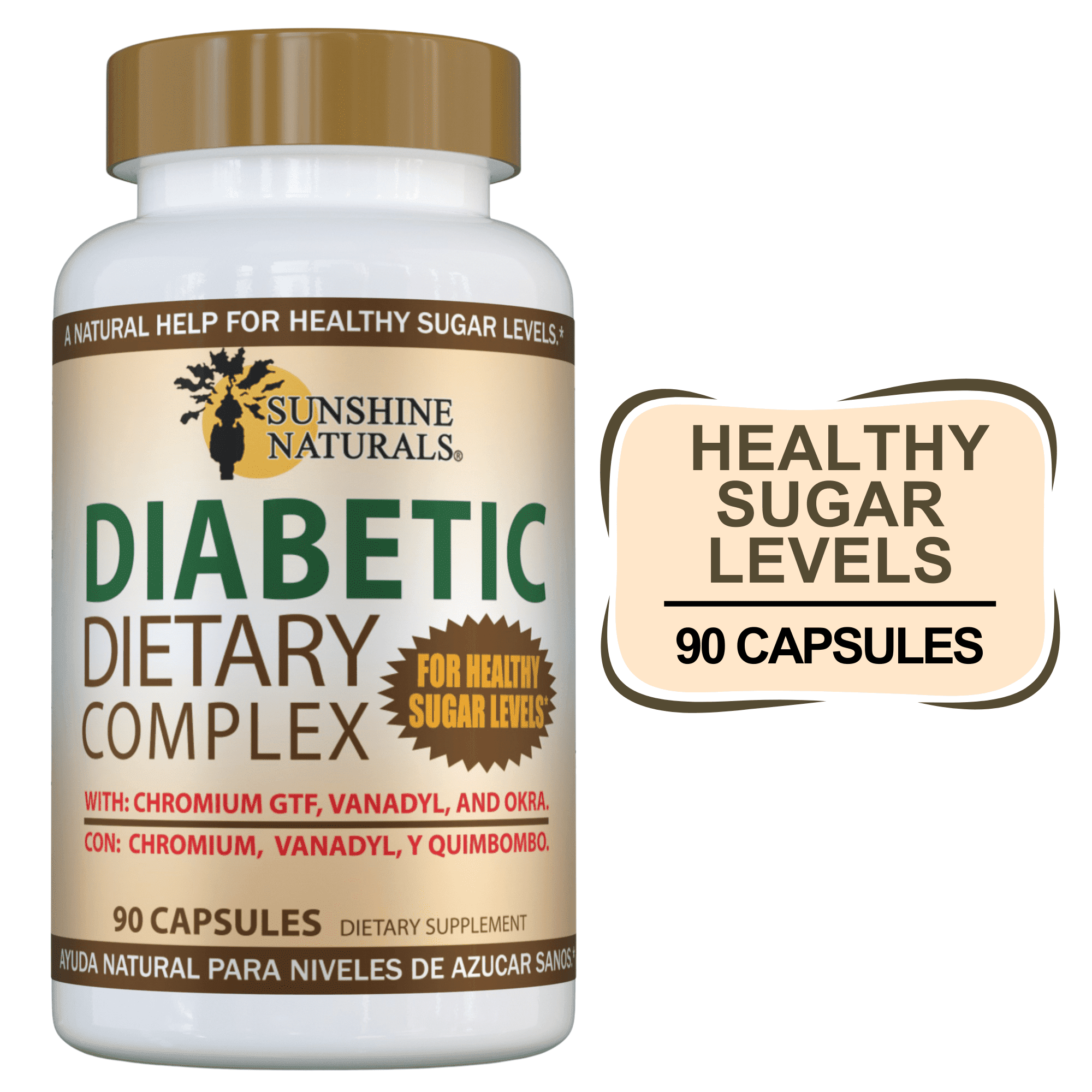 Sunshine Naturals Okra Dietary Complex, 520mg, 90 Capsules, Blood Sugar ...
