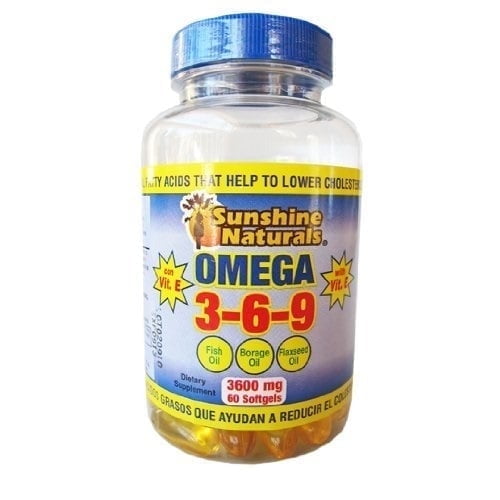 Sunshine Naturals Omega 3-6-9 with Fish, Borage, and Flaxseed Oil for ...