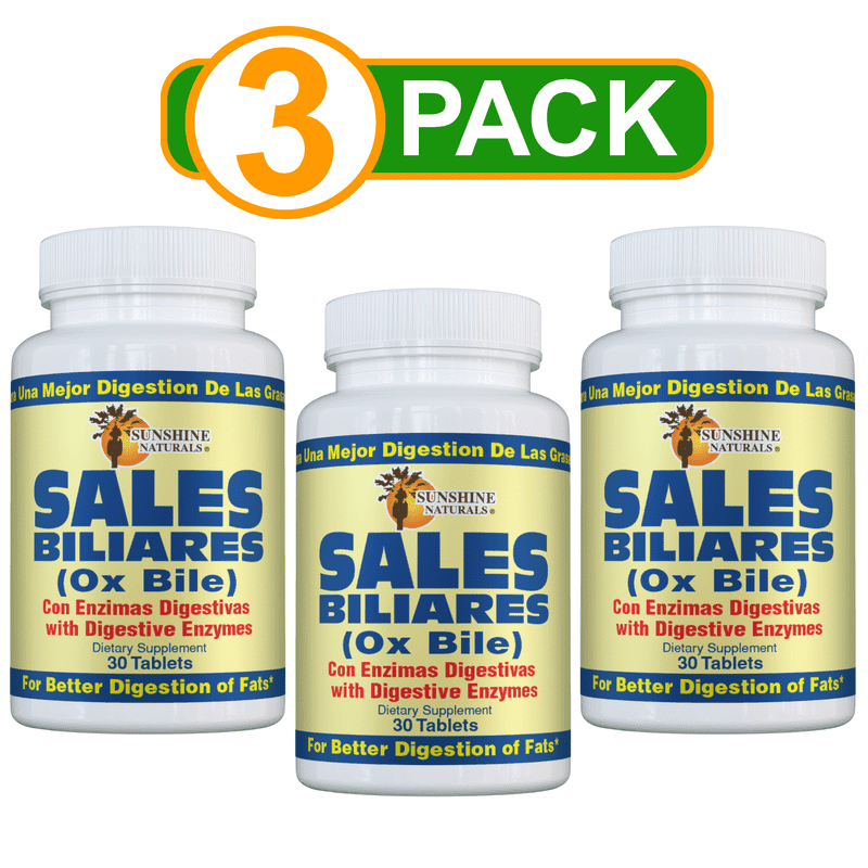Sunshine Naturals Ox Bile Dietary Supplement, Digestive Enzymes, 30 ...