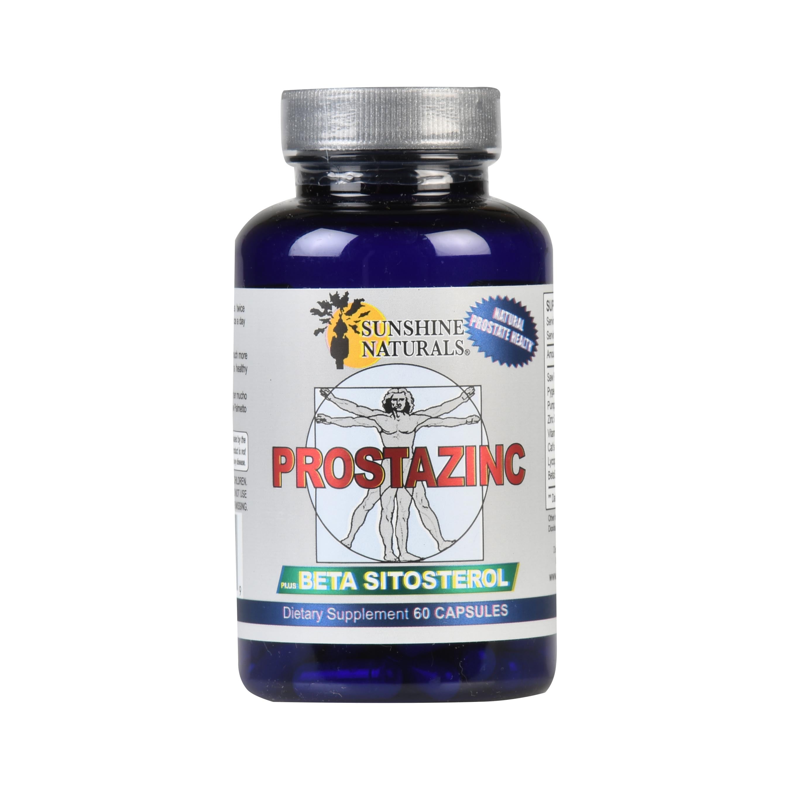 Sunshine Naturals Prostazinc, Herbal Support with Betasitosterol & Saw ...