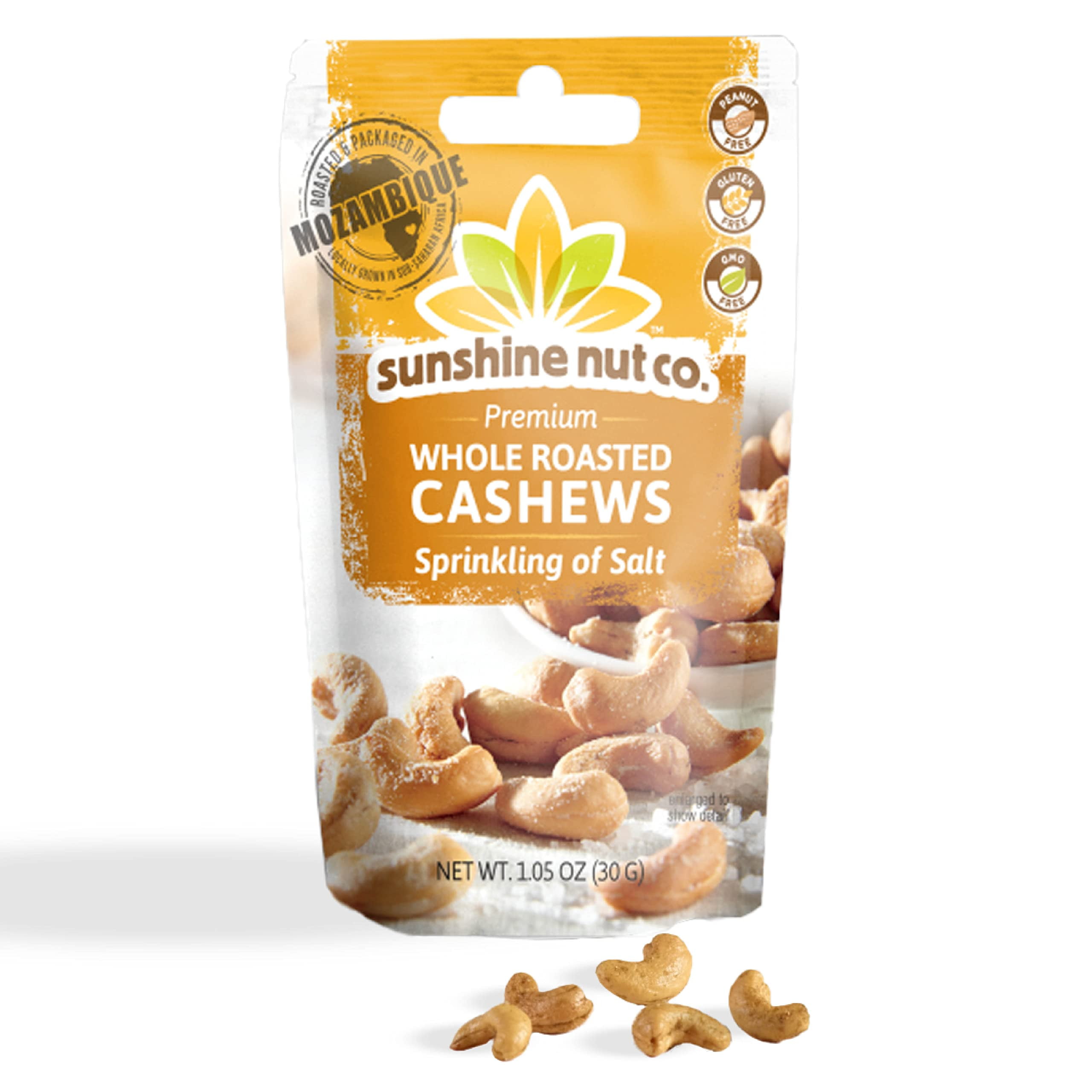 Sunshine Nuts Co. Whole Roasted Lightly Salted Cashews, Gluten/Peanut ...